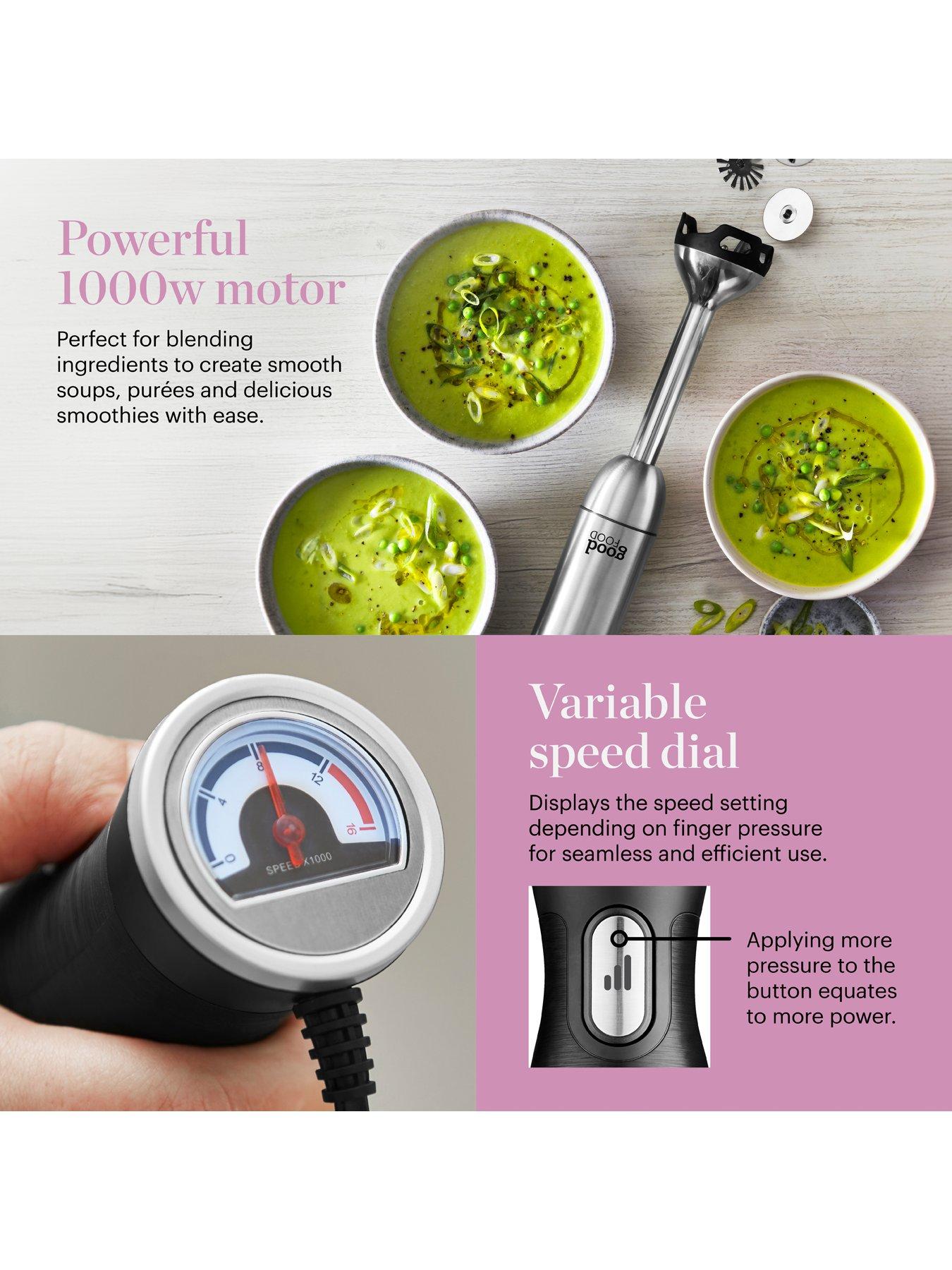 Good Food by Tower GF12012 5-in-1 Digital Hand Blender with Stand ...