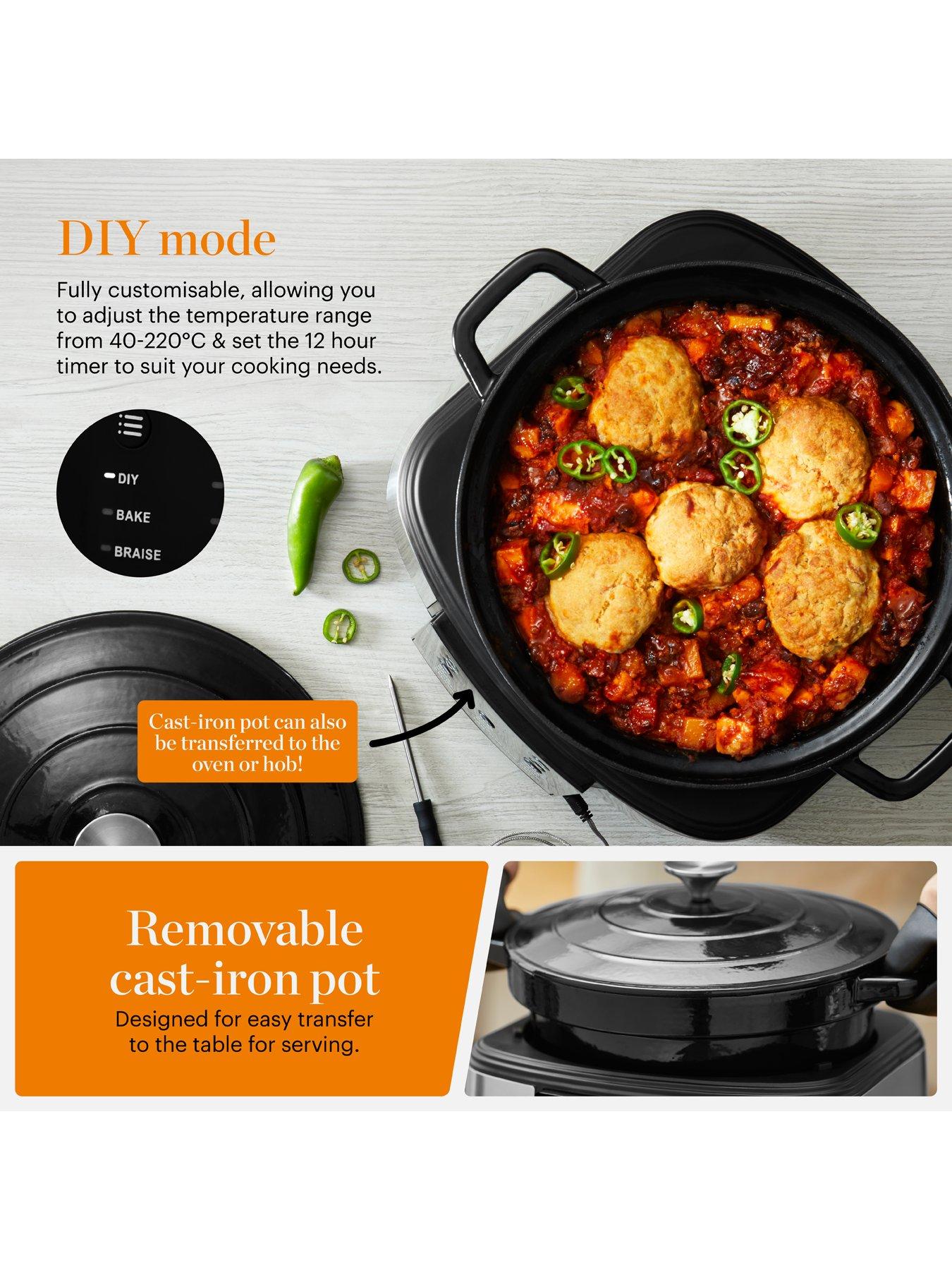 Good Food by Tower GF16012 12-in-1 Multi Cooker with Cast Iron Pot ...
