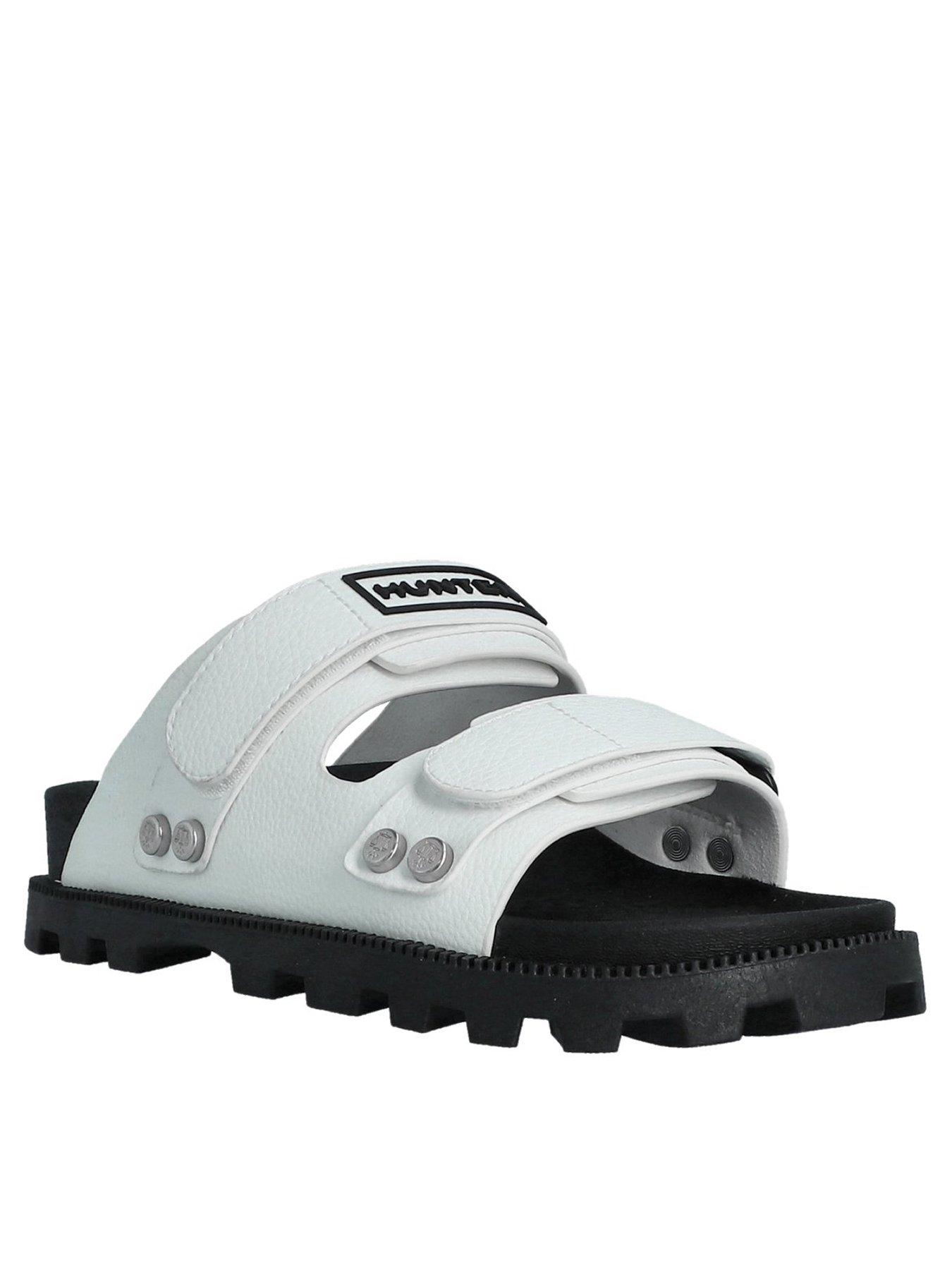 Hunter Vegan Synthetic Leather Sandals - Hunter White | Littlewoods