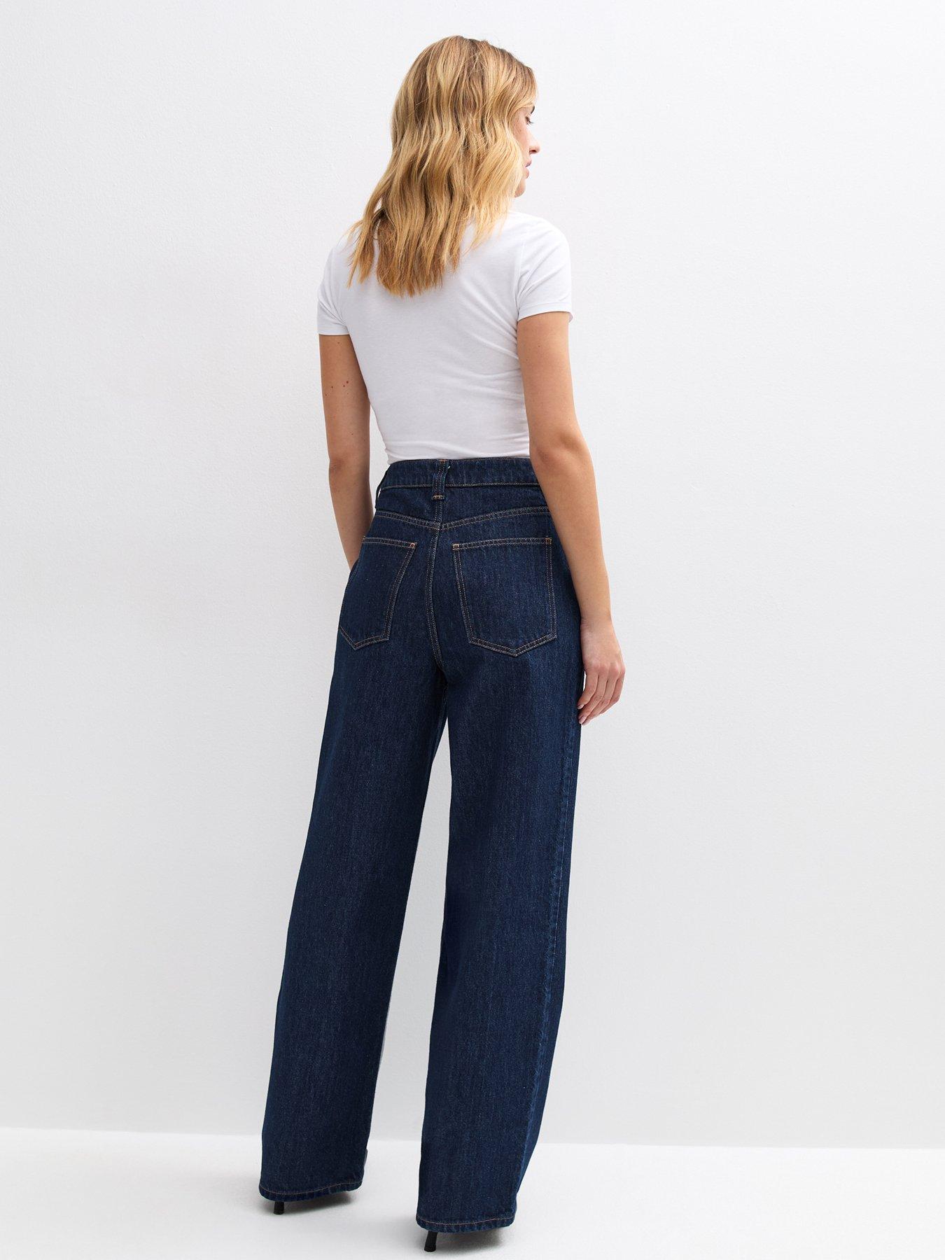 New Look Blue Patch Pocket Wide Leg Jeans | Littlewoods
