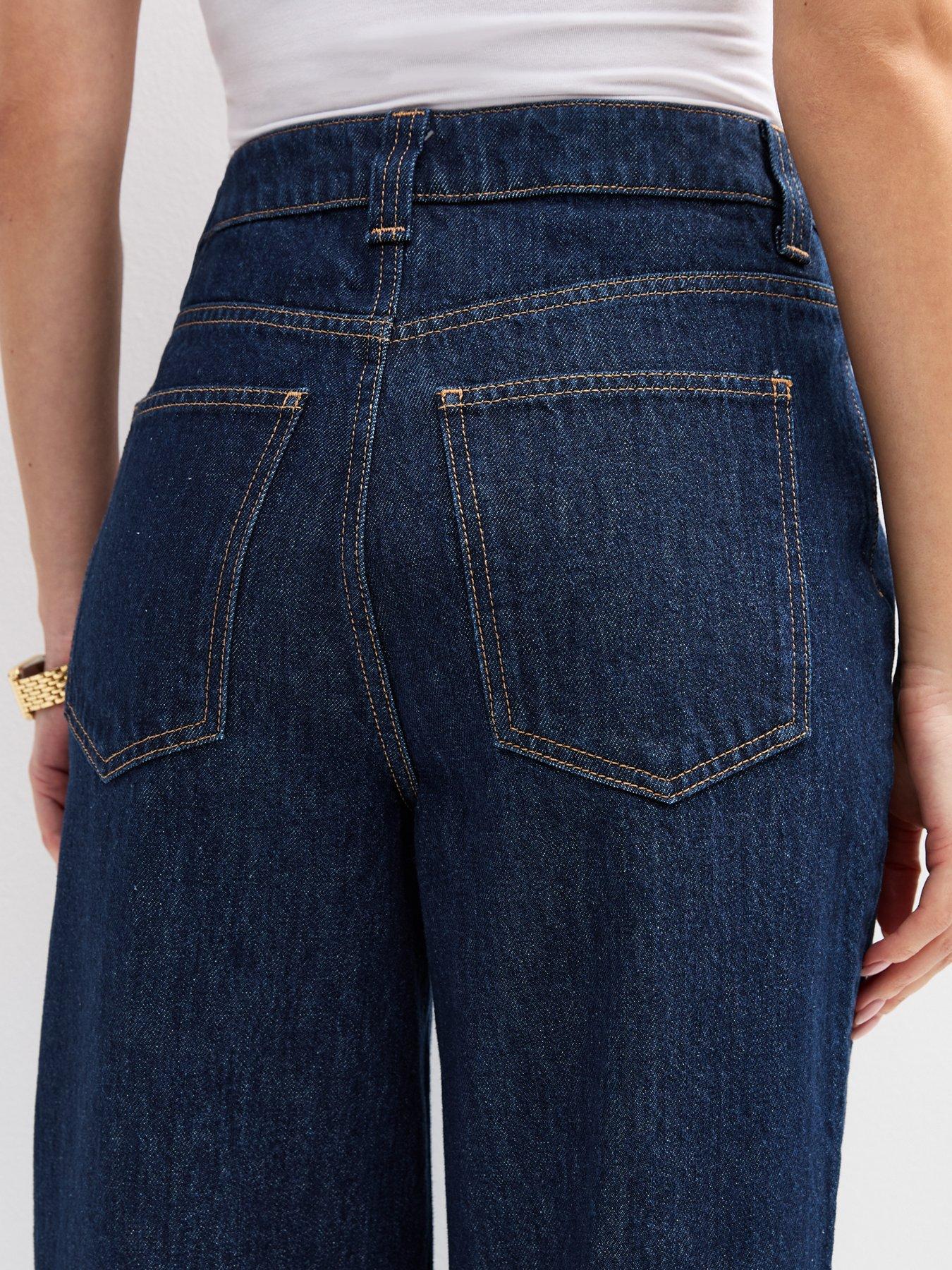 New Look Blue Patch Pocket Wide Leg Jeans | Littlewoods