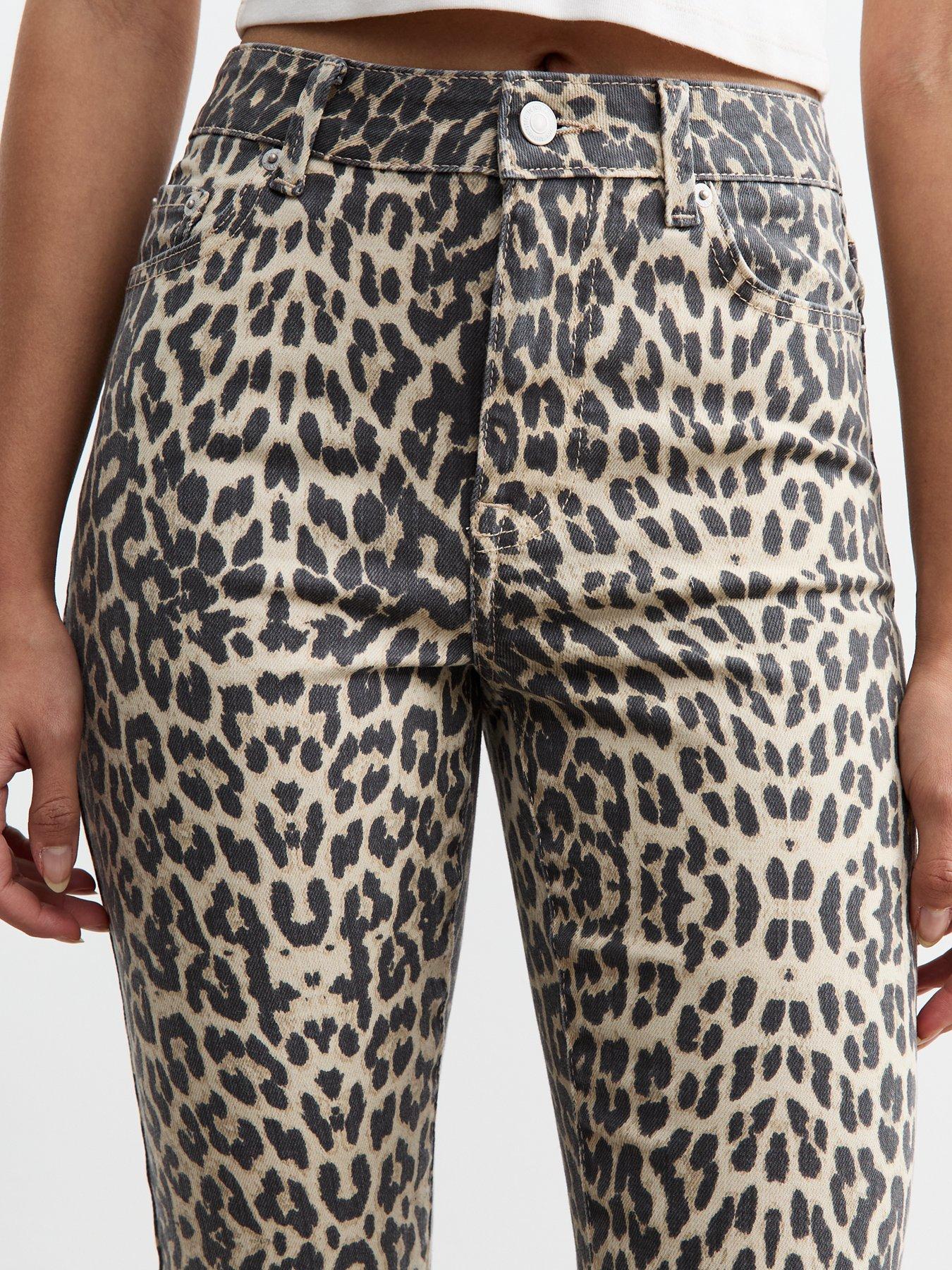 New Look Brown Leopard Print Bootcut Jeans | Littlewoods