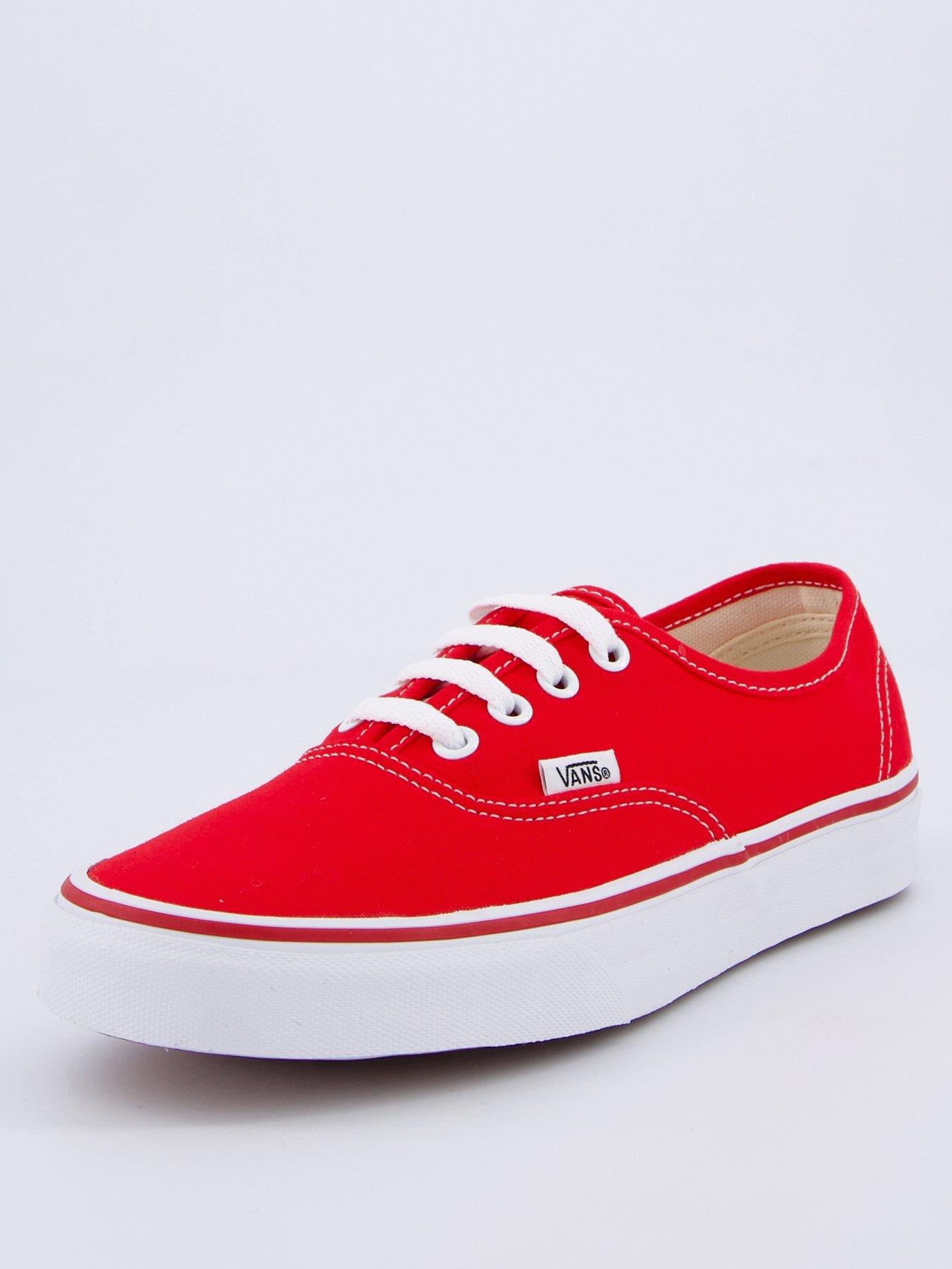 Vans Women's Authentic Trainers - Red/White | Littlewoods