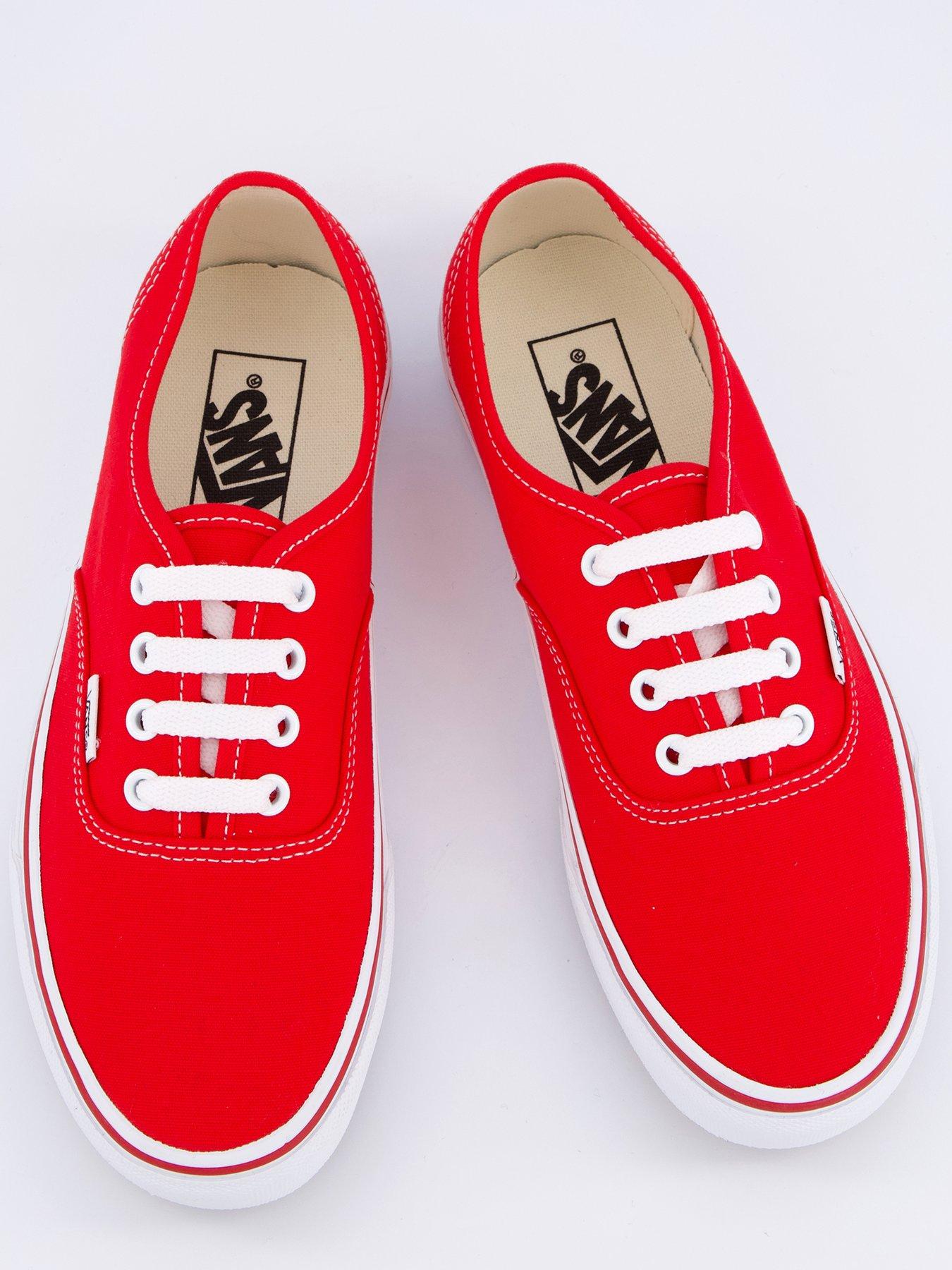 Vans Women's Authentic Trainers - Red/White | Littlewoods