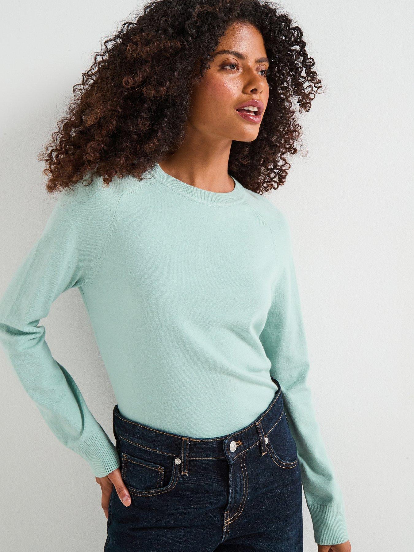 V by Very Classic Comfort Relaxed Crew Neck Jumper - Mint | Littlewoods