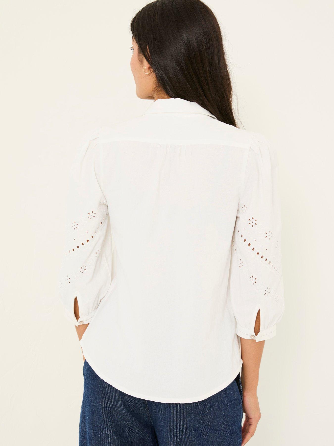 FatFace Roxi Embroidered Blouse - White | Littlewoods