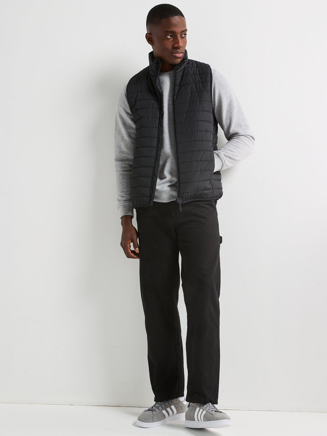 Very Man Shower Resistant Lightweight Padded Gilet - Black | Littlewoods