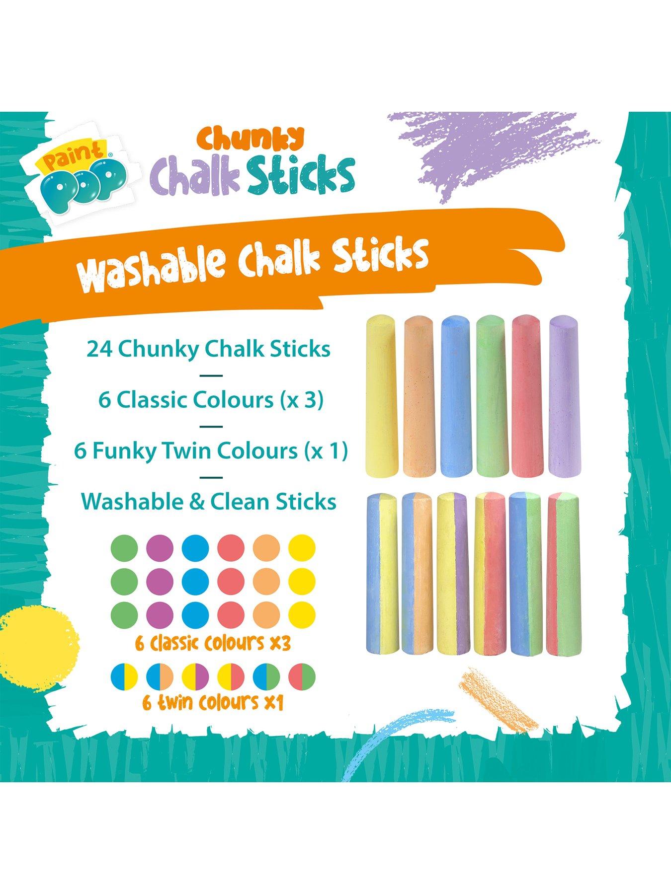 Paint Pop Chunky Chalk Sticks 24pk | Littlewoods