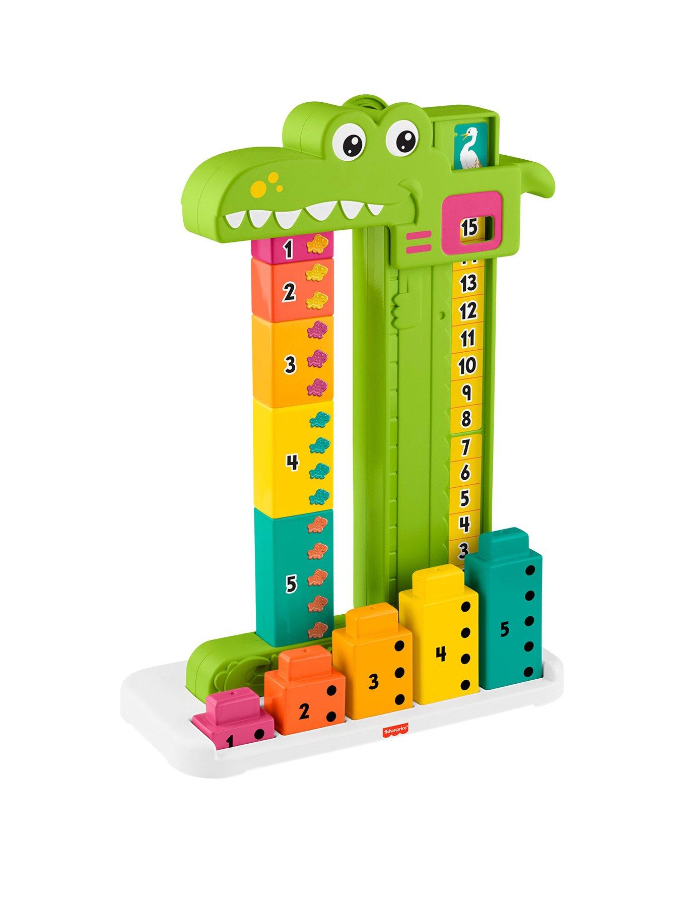 Fisher-Price Adding Alligator Educational Toy with 10 Stacking Blocks ...