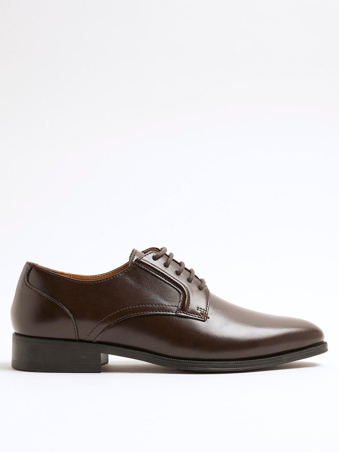 River Island Formal Point Derby Shoes - Brown | Littlewoods
