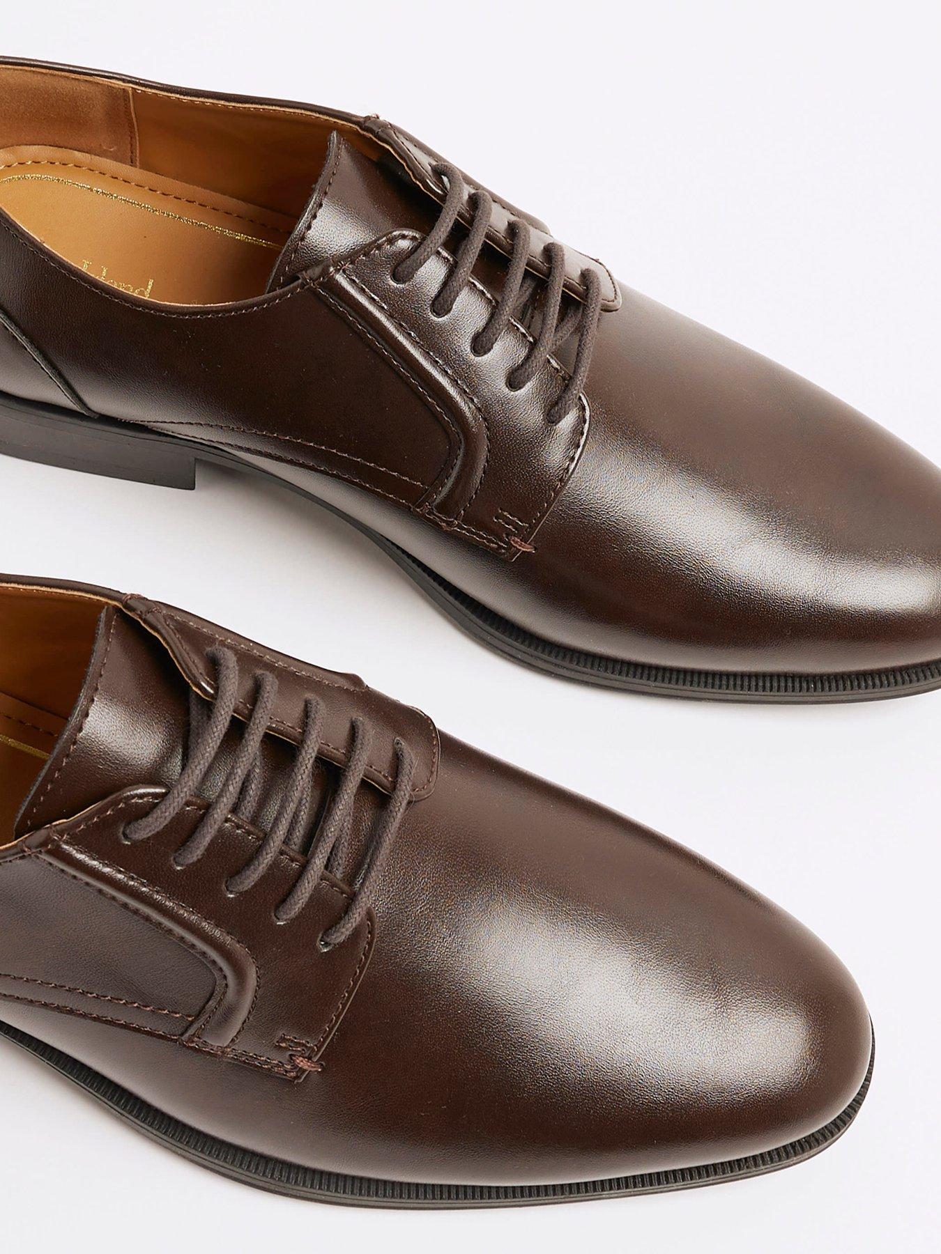 River Island Formal Point Derby Shoes - Brown | Littlewoods