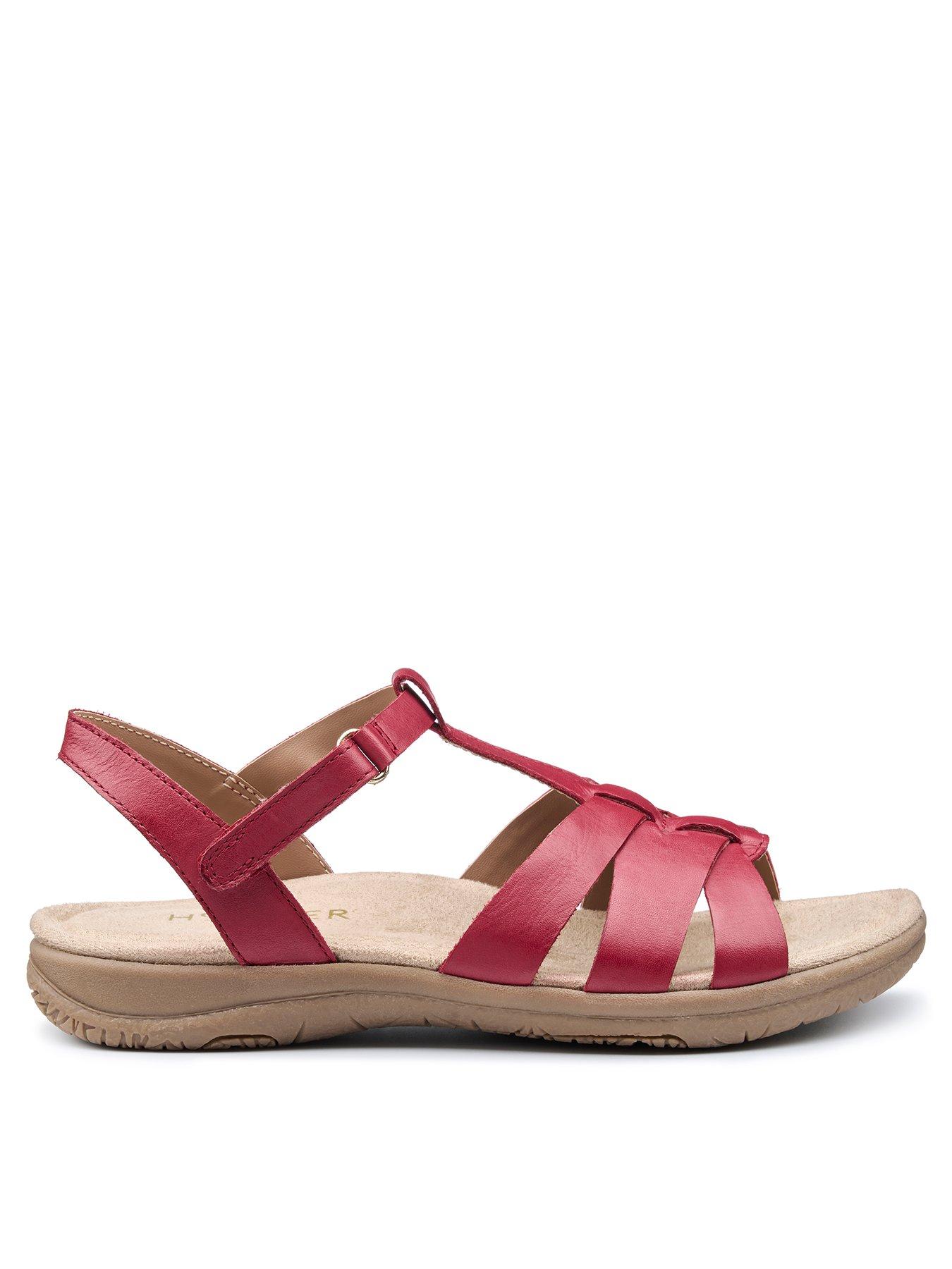 Hotter Rainer Wide Fit Sandal - Red | Littlewoods