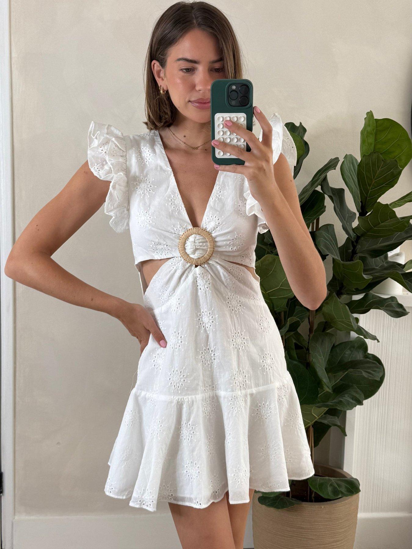 Style Cheat Mini Zoe Dress - White | Littlewoods