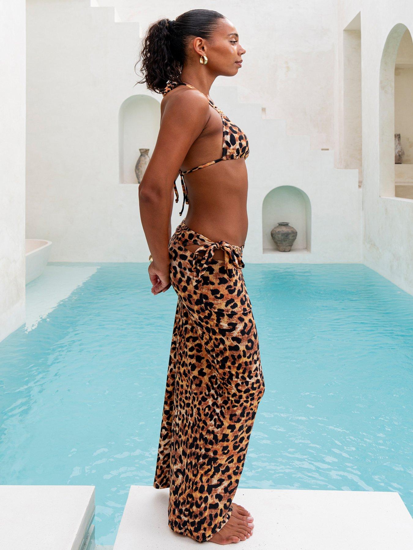 Moda Minx Swim Fabric Long Skirt - Leopard | Littlewoods
