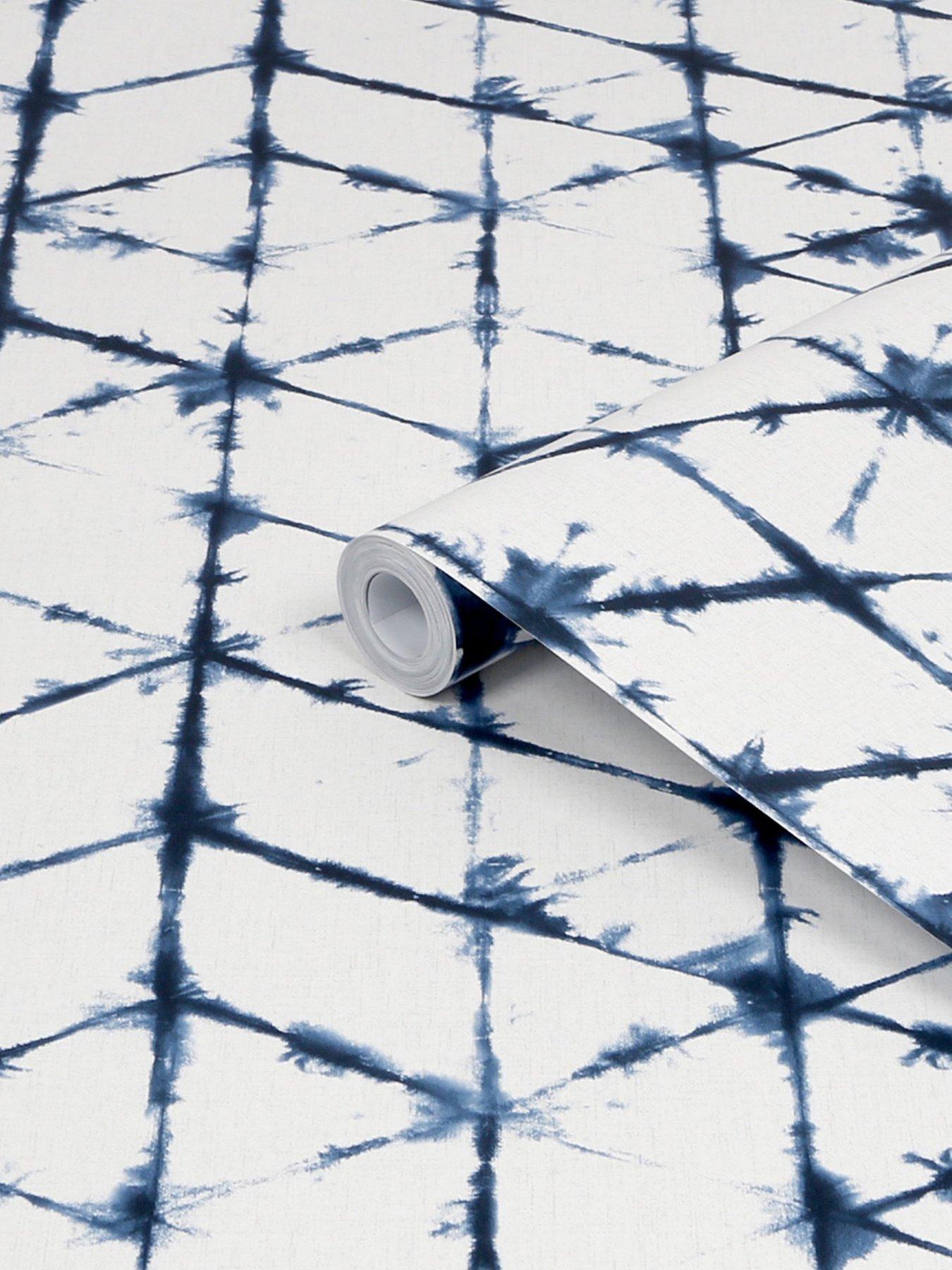 Superfresco Easy Indigo Tie Dye Wallpaper | Littlewoods