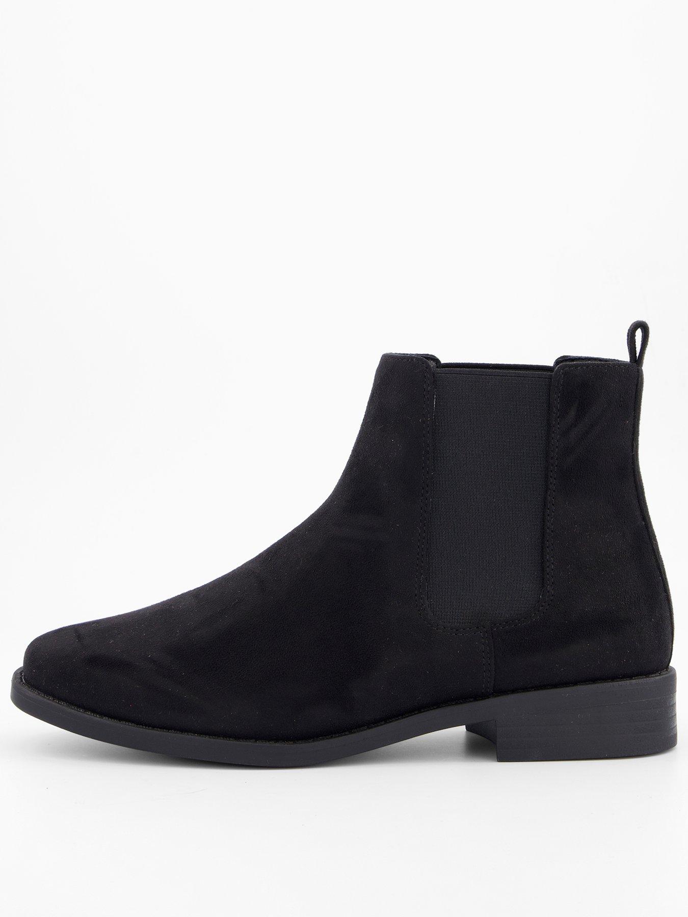V by Very Wide Fit Ankle Boots - Black | Littlewoods