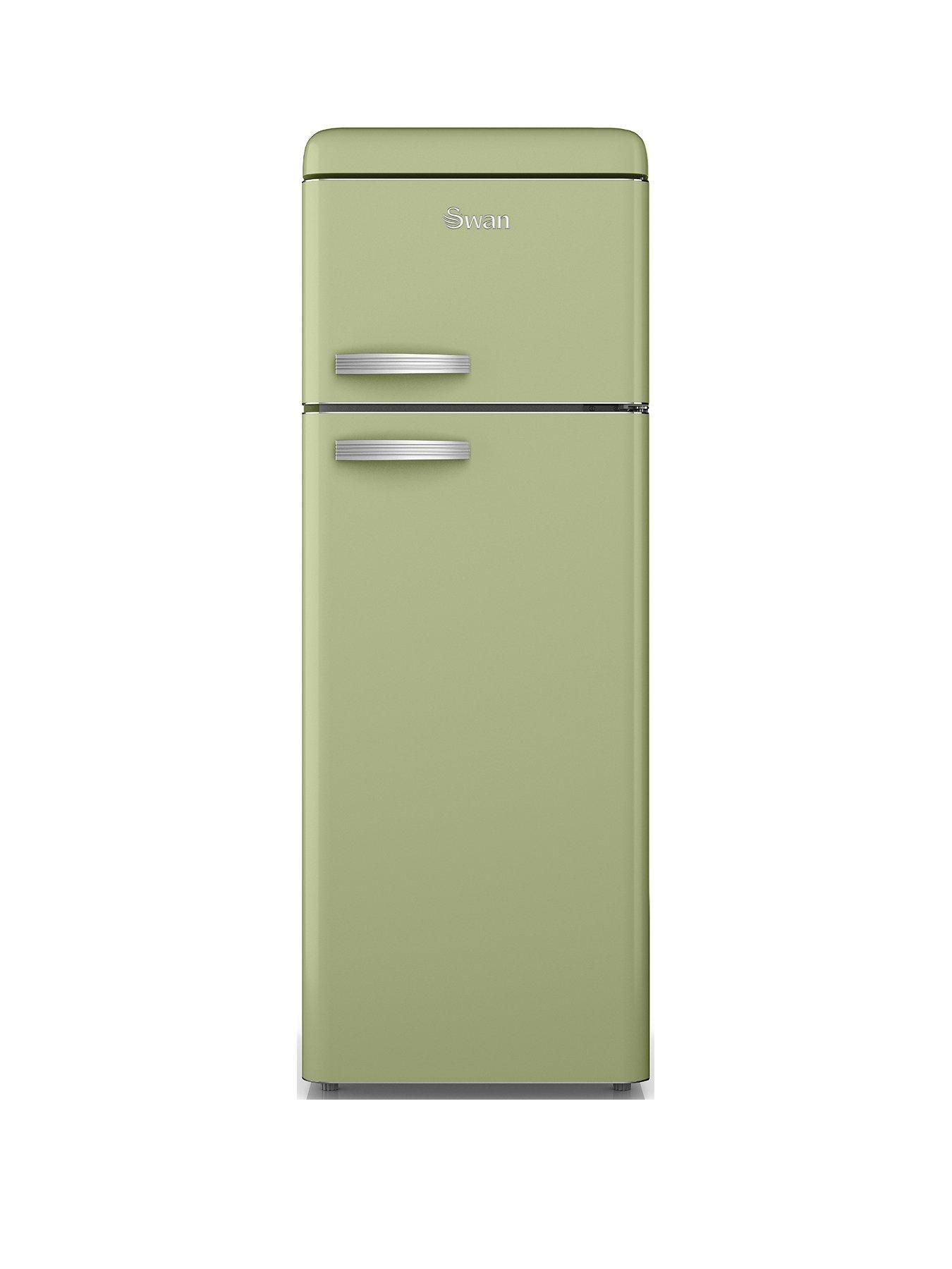 Swan SR11010GNE Retro Green Top Mounted Fridge Freezer 208L | Littlewoods