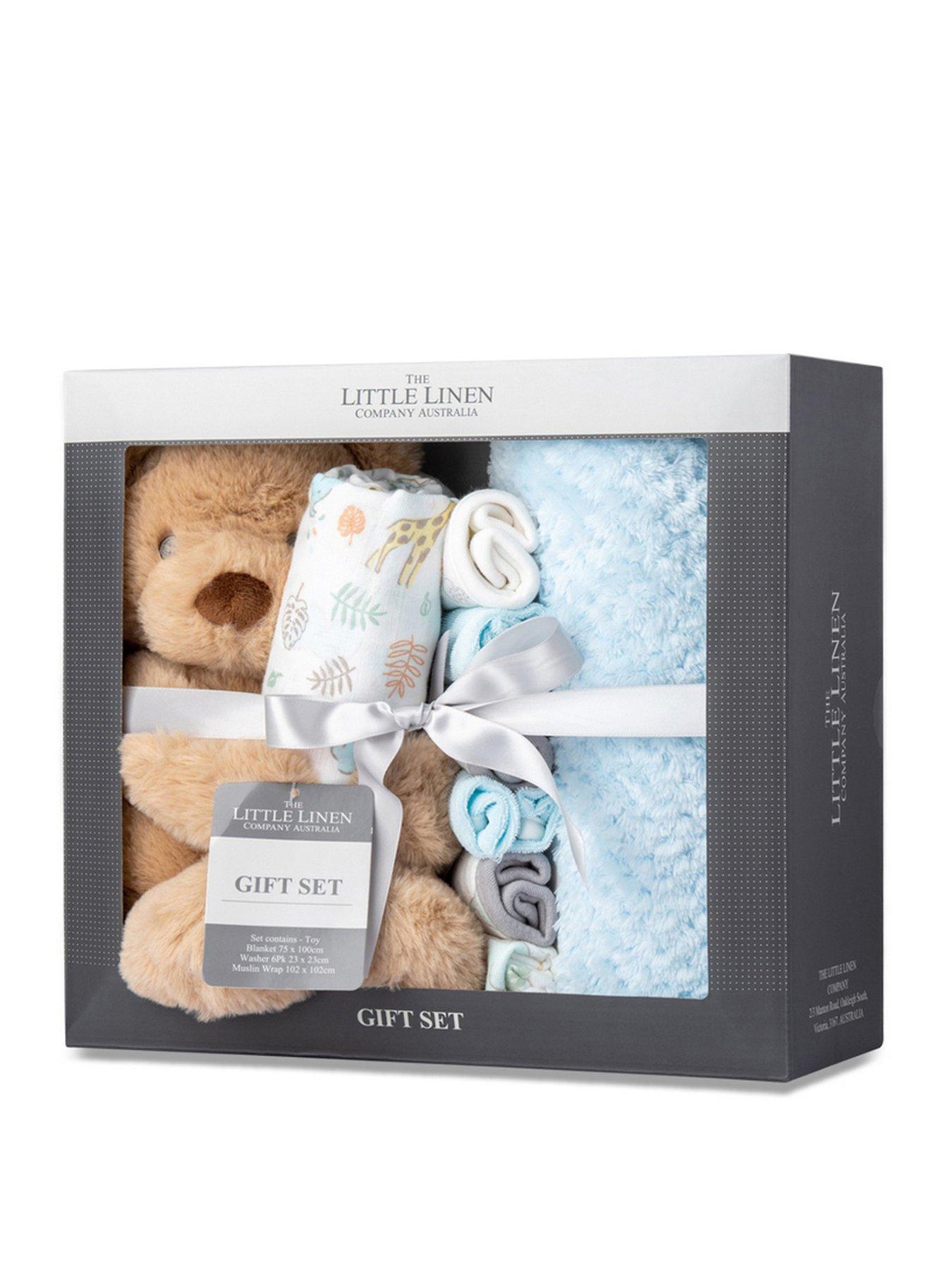 The Little Linen Company Boxed Gift Set - Safari Bear | littlewoods.com