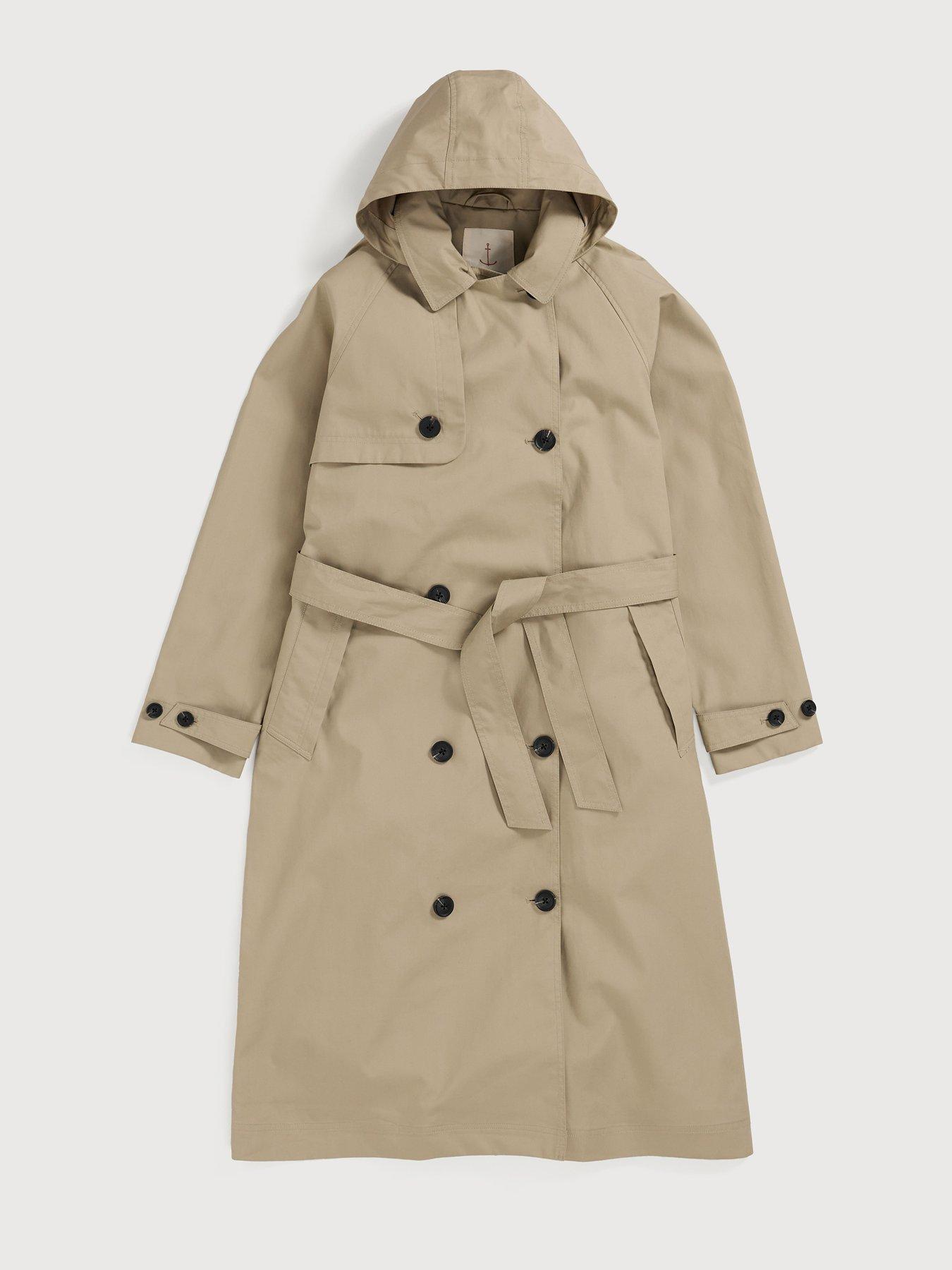 Seasalt Cornwall Double Breasted Trench Coat - Beige | Littlewoods