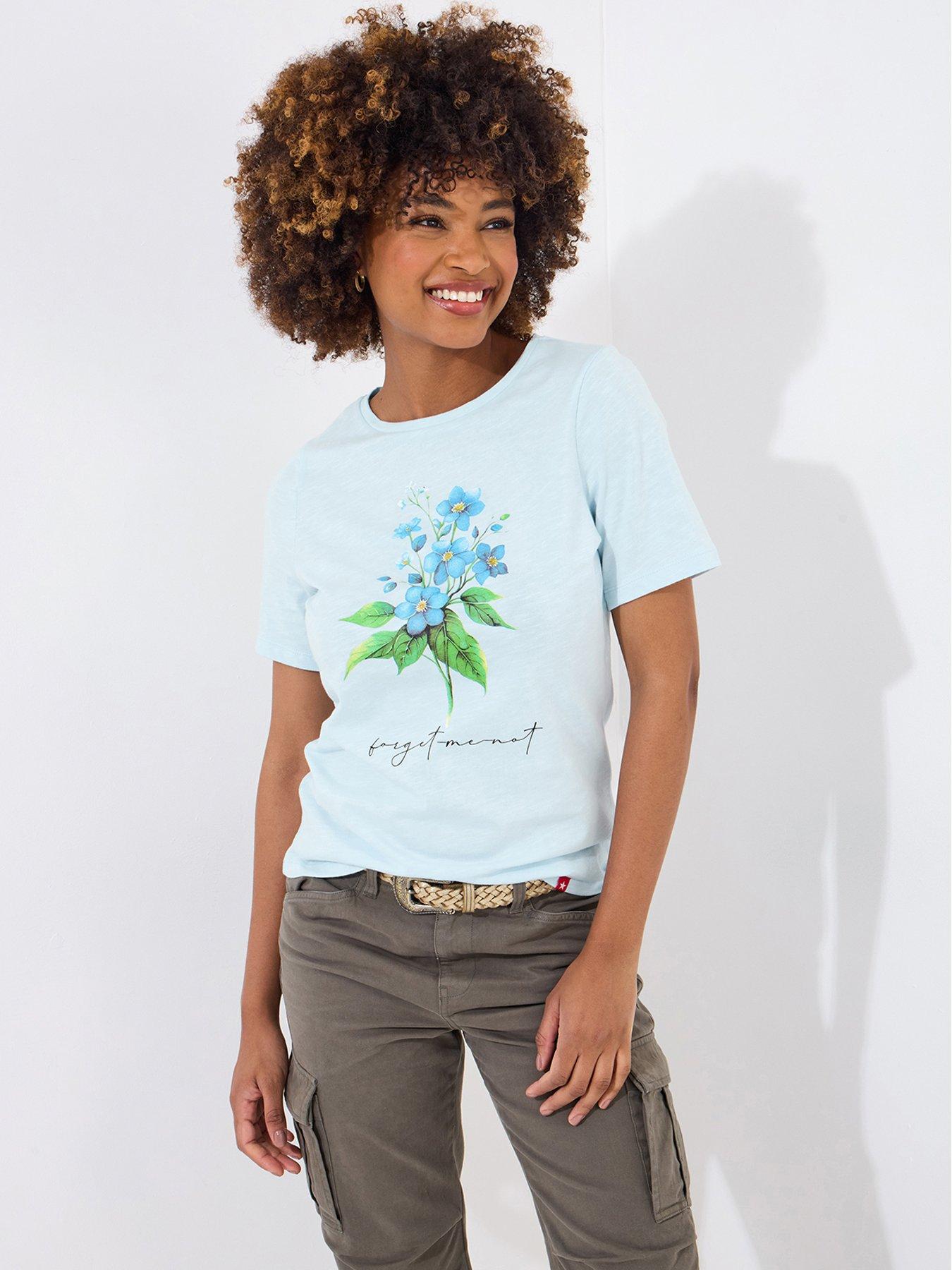 Joe Browns Forget Me Not Graphic Tee - Blue | Littlewoods