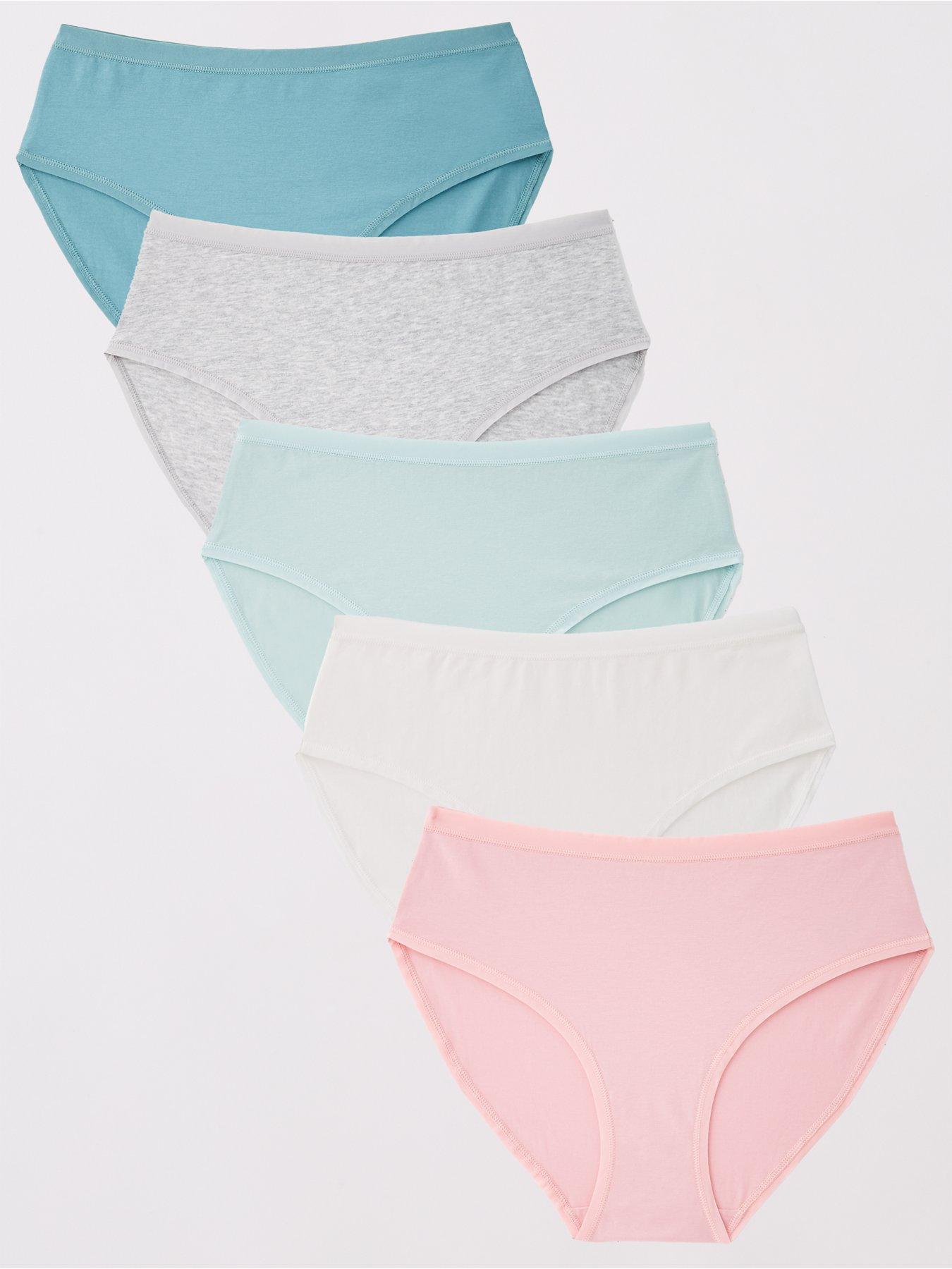 Everyday 5pk Cotton Plain And Printed Hipster Briefs | Littlewoods