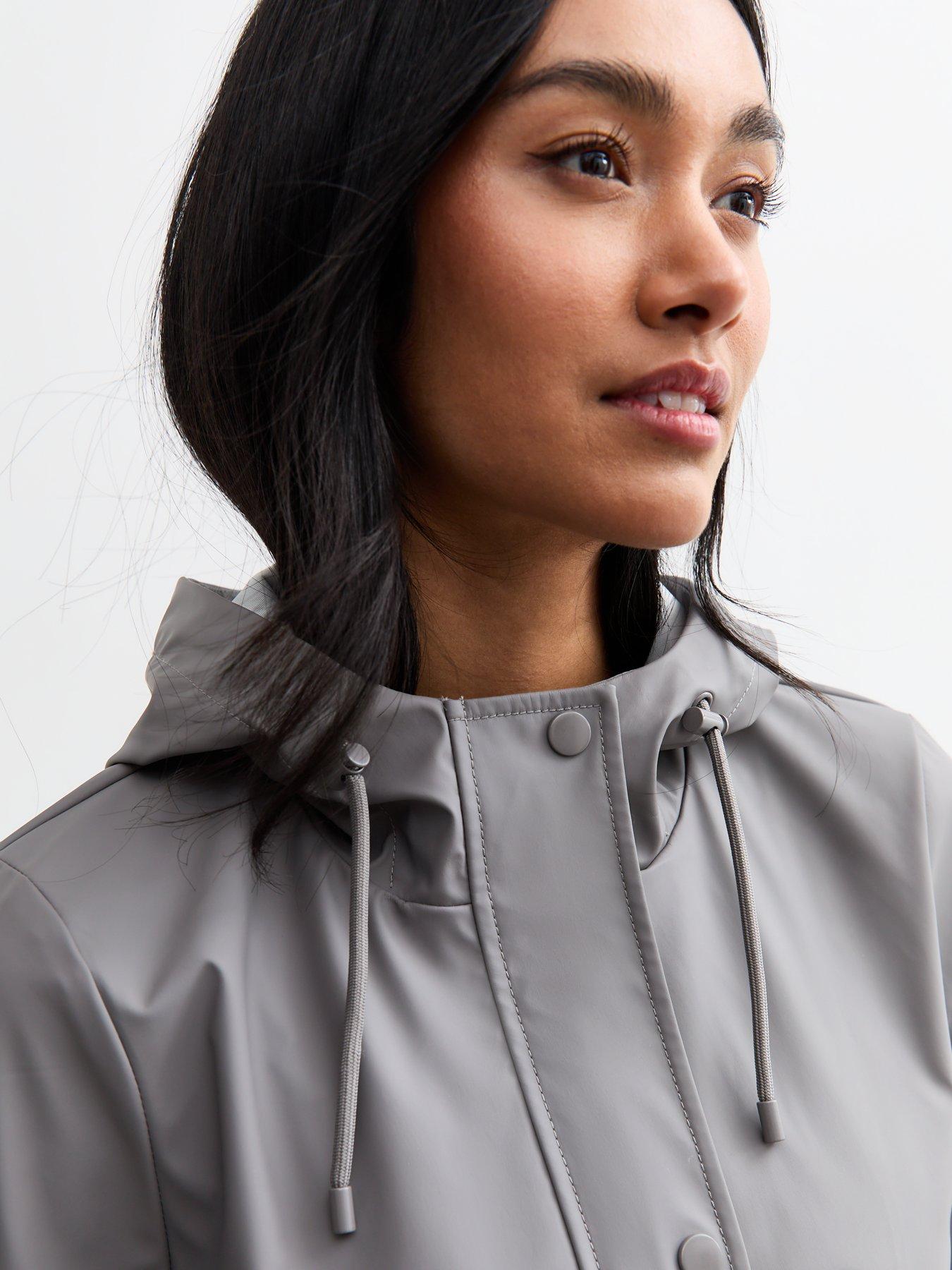 New Look Grey Unlined Shower Resistant Rain Coat | Littlewoods