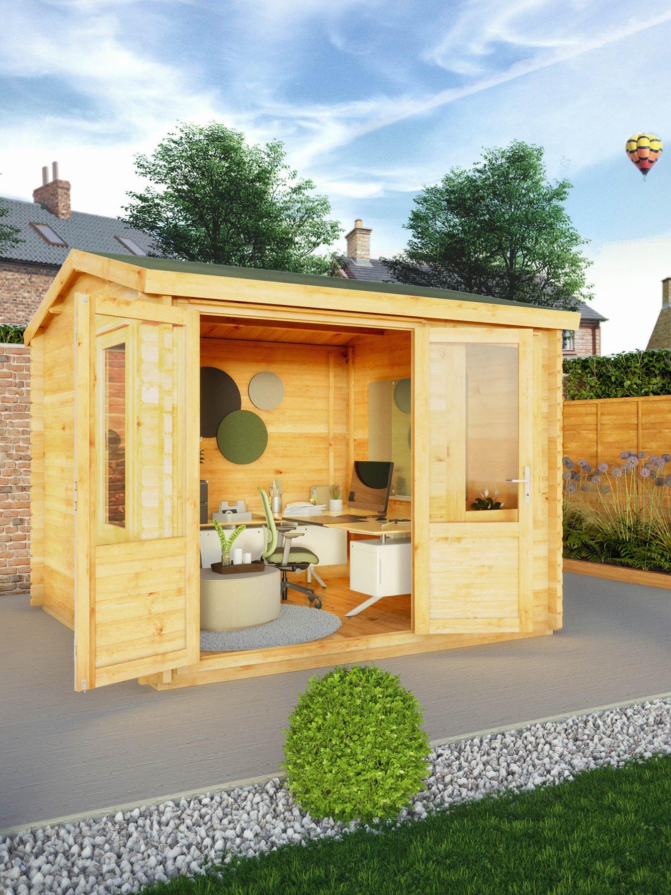 MERCIA 3m x 3m Home Office Elite Log Cabin (28mm) - PEFC Certified ...