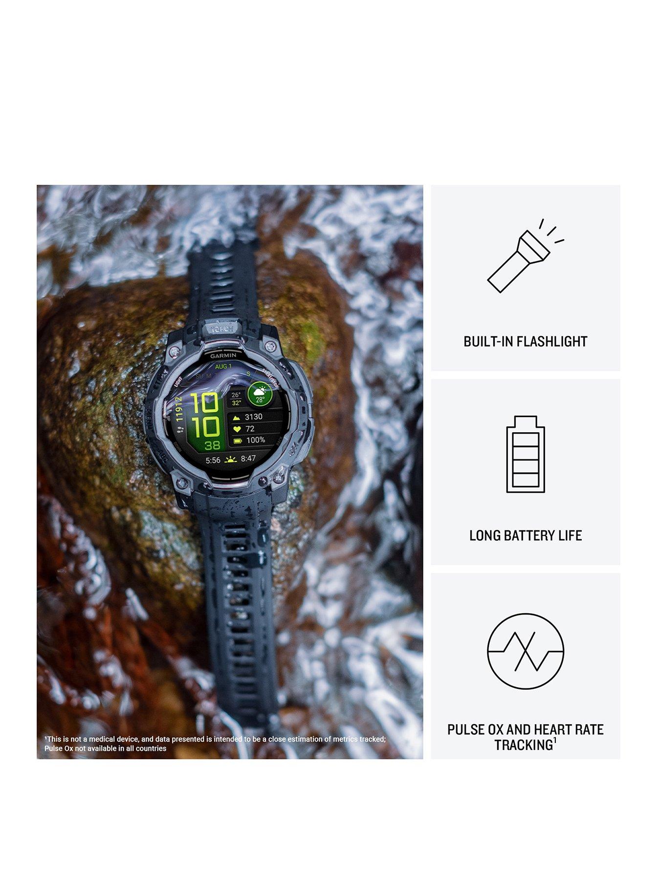 Garmin Instinct 3 AMOLED 45mm Smartwatch - Black | Littlewoods