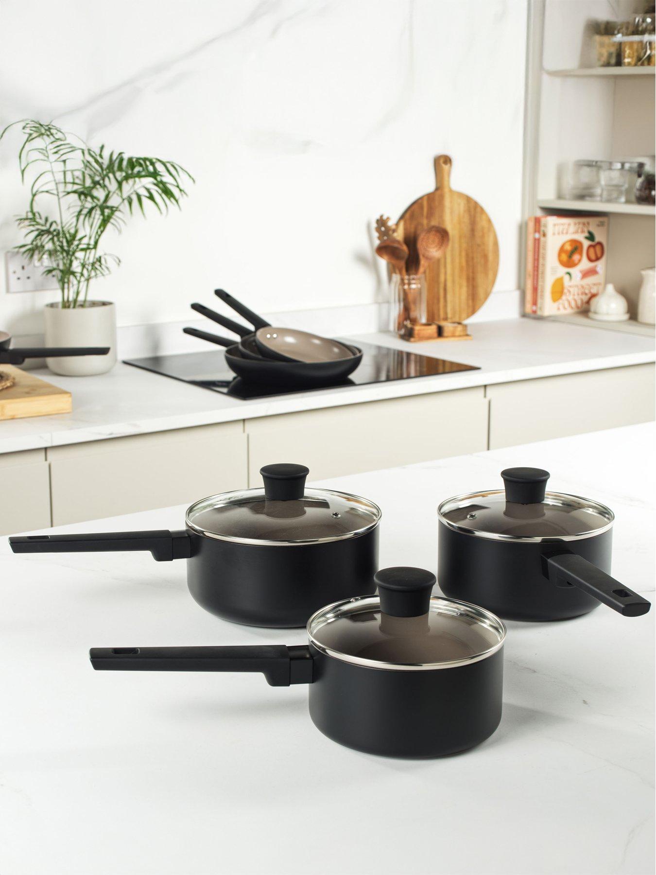Salter Ceramic 3 Piece Pan Set | Littlewoods