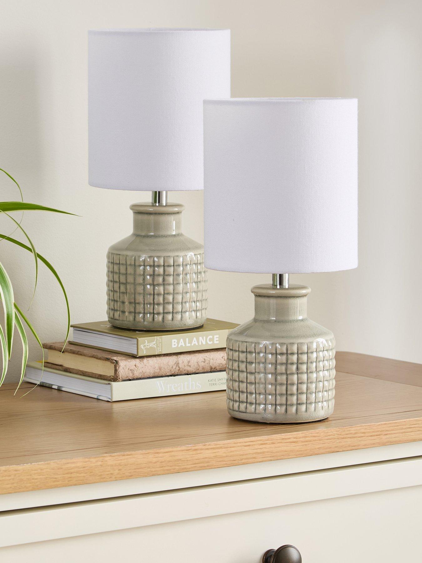 The Very Collection Green Set of 2 Ceramic Table Lamp | Littlewoods