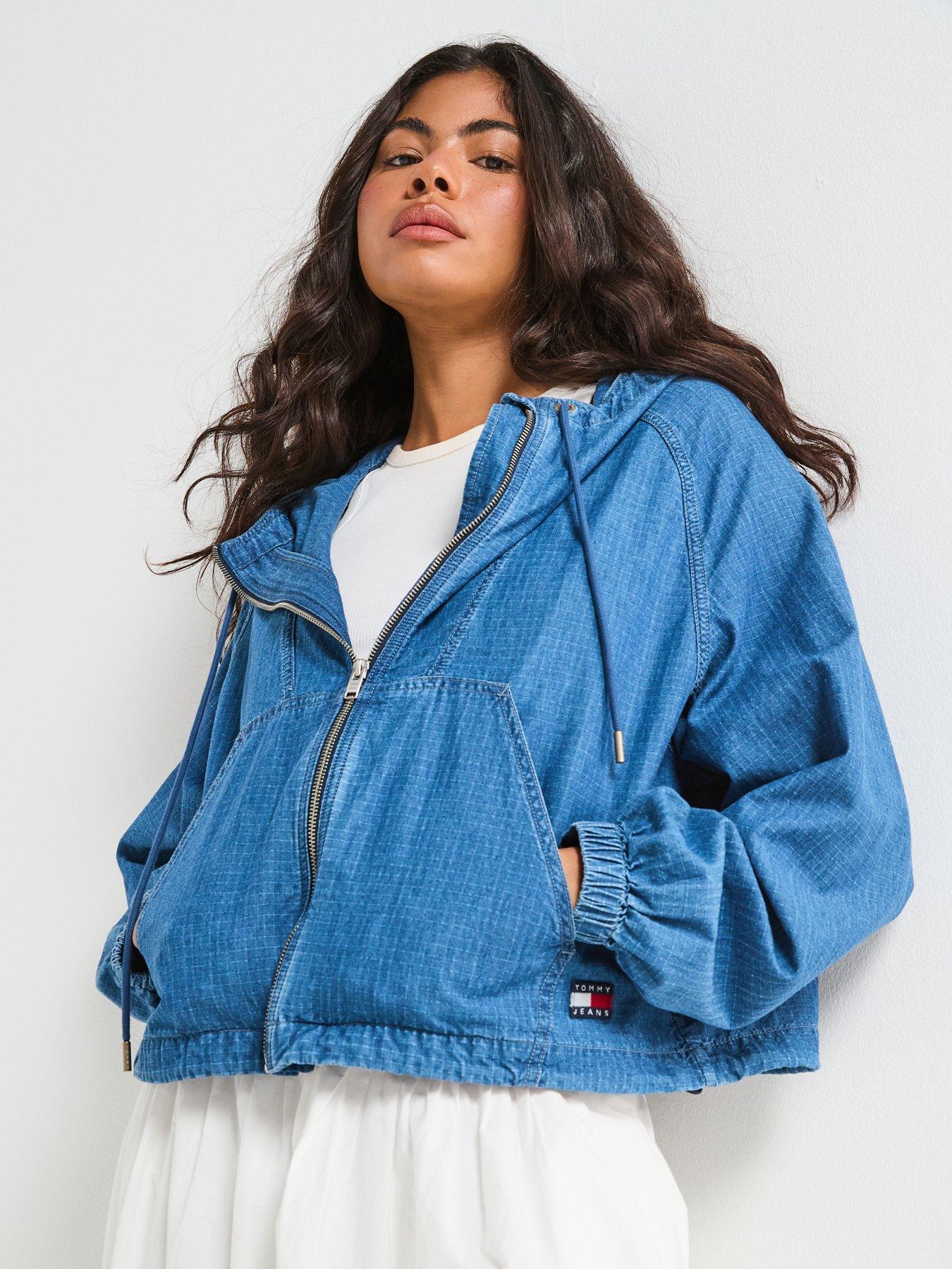Tommy Jeans Zip Through Ripstop Jkt Ci8050 - Blue | Littlewoods