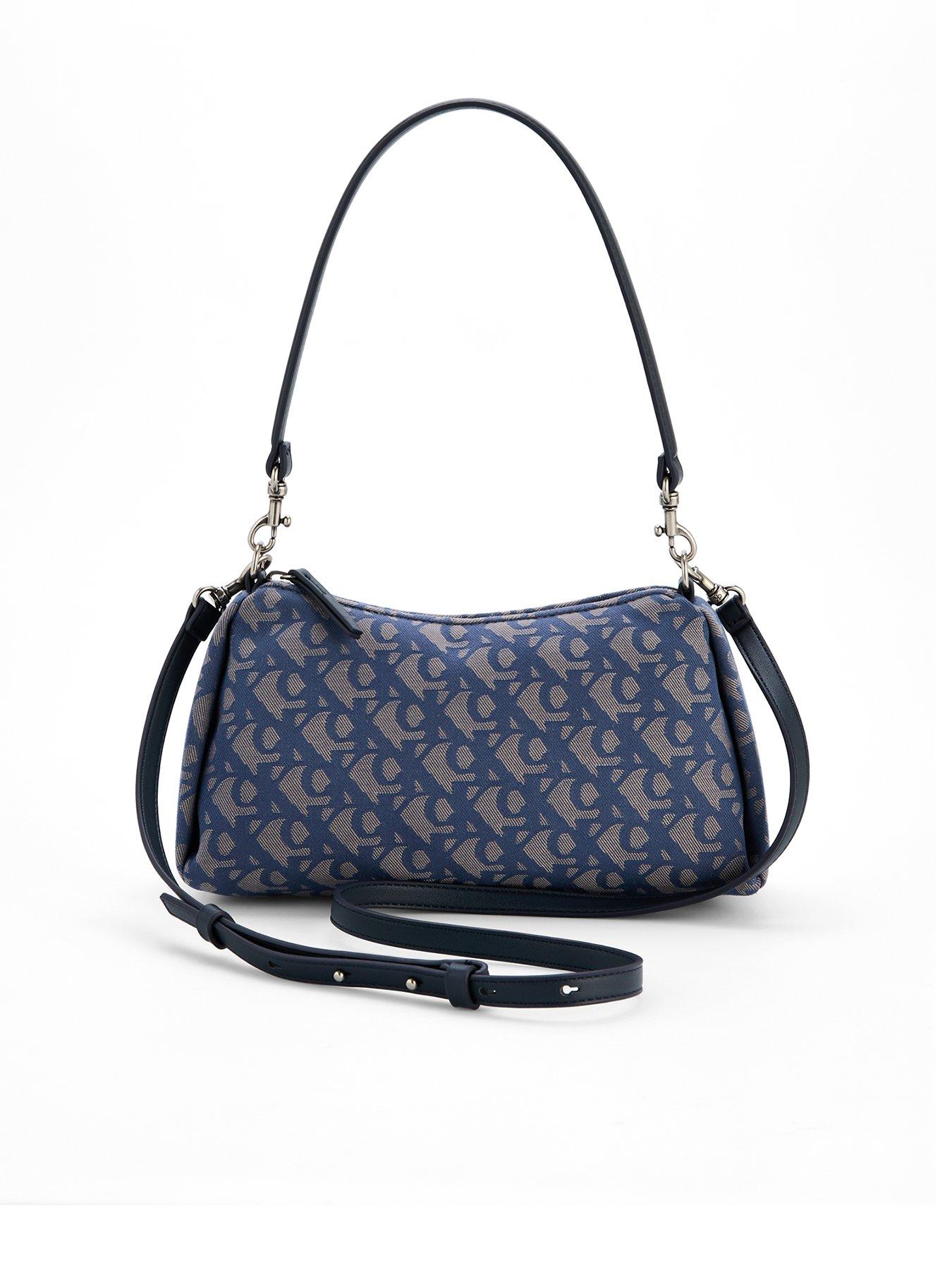 Calvin Klein Jeans Ckj Monogram Small Shoulder Bag & Blue/ Purple ...