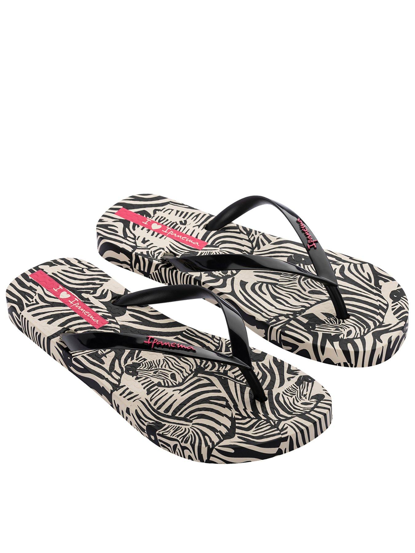 Ipanema Zebra Print Flip-flop - Beige | Littlewoods