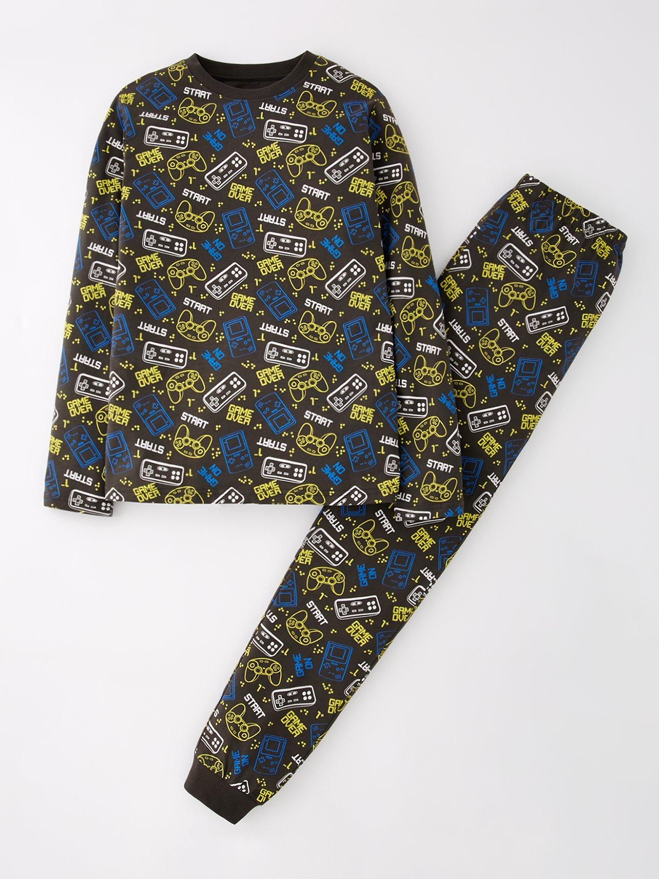 V by Very Boys Game Print Pyjamas - Multi | Littlewoods