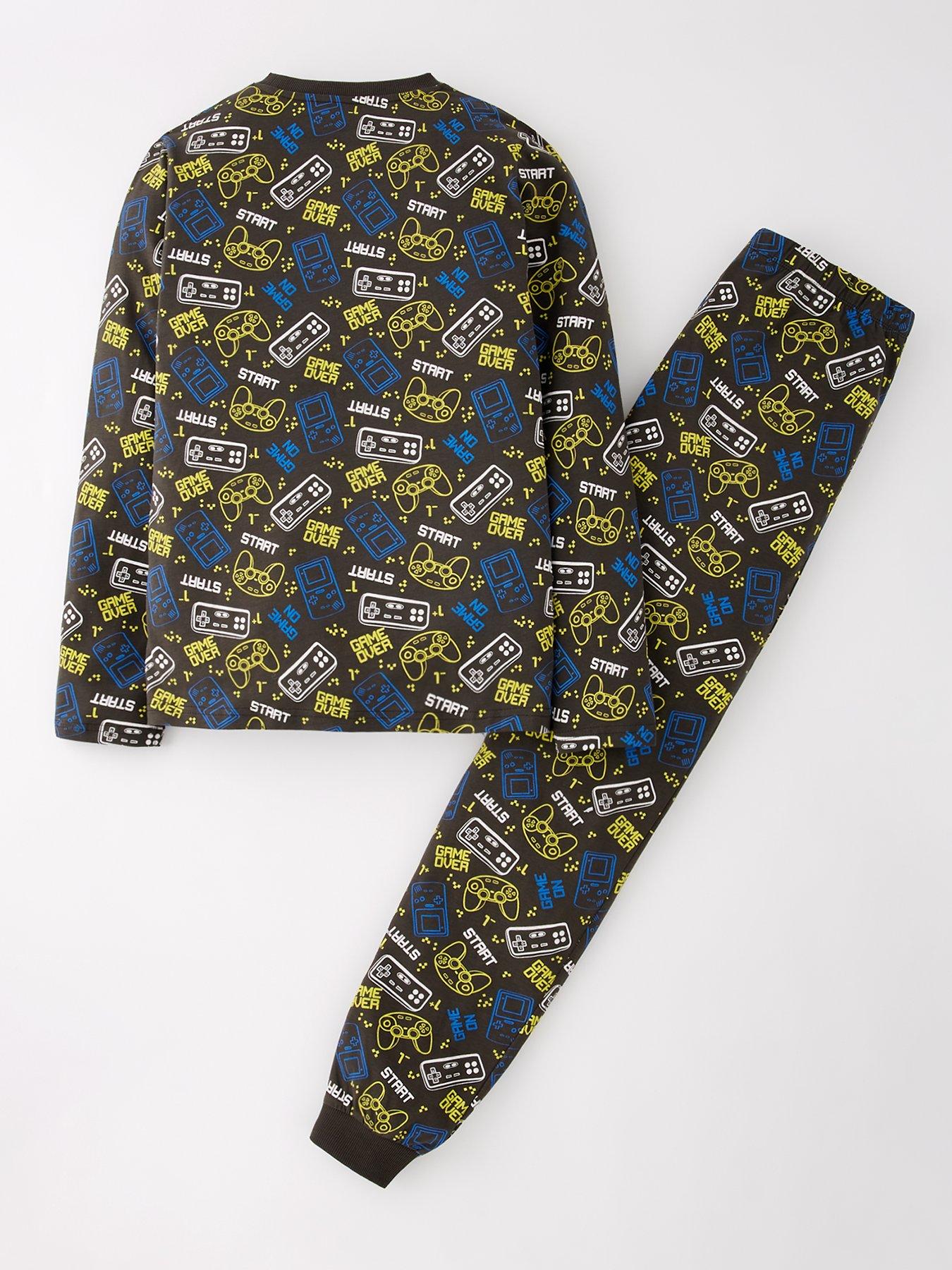 V by Very Boys Game Print Pyjamas - Multi | Littlewoods