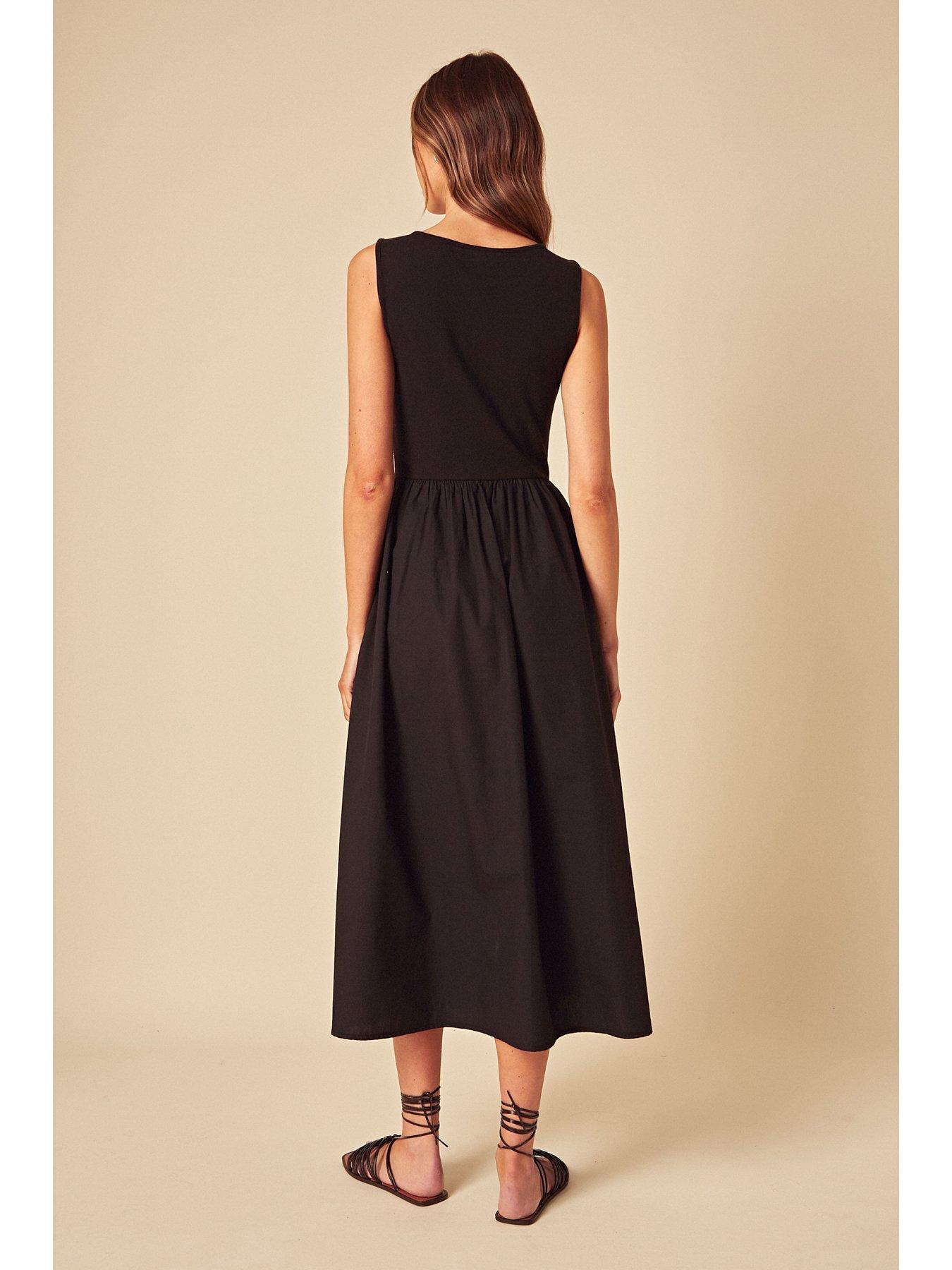 Nobodys Child Embroidered Midi Dress - Black | Littlewoods