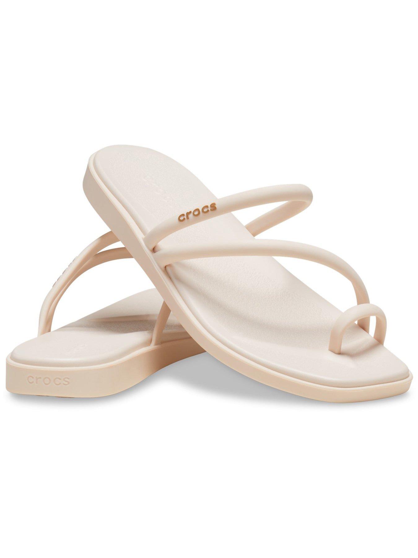 Crocs Miami Toe Loop Sandal - Natural | Littlewoods