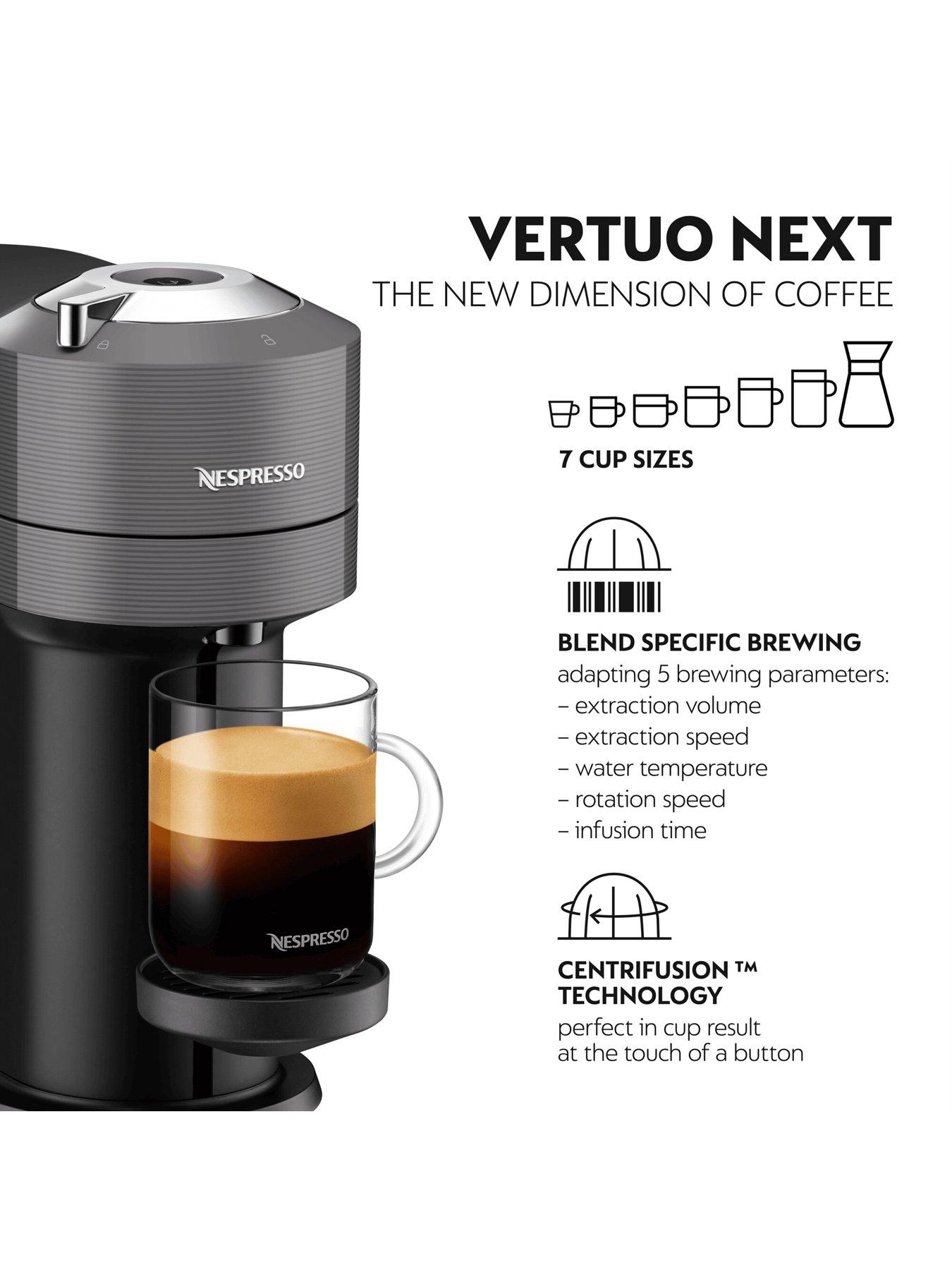 Nespresso Vertuo Next Coffee Machine by De'Longhi - Dark Grey | Littlewoods