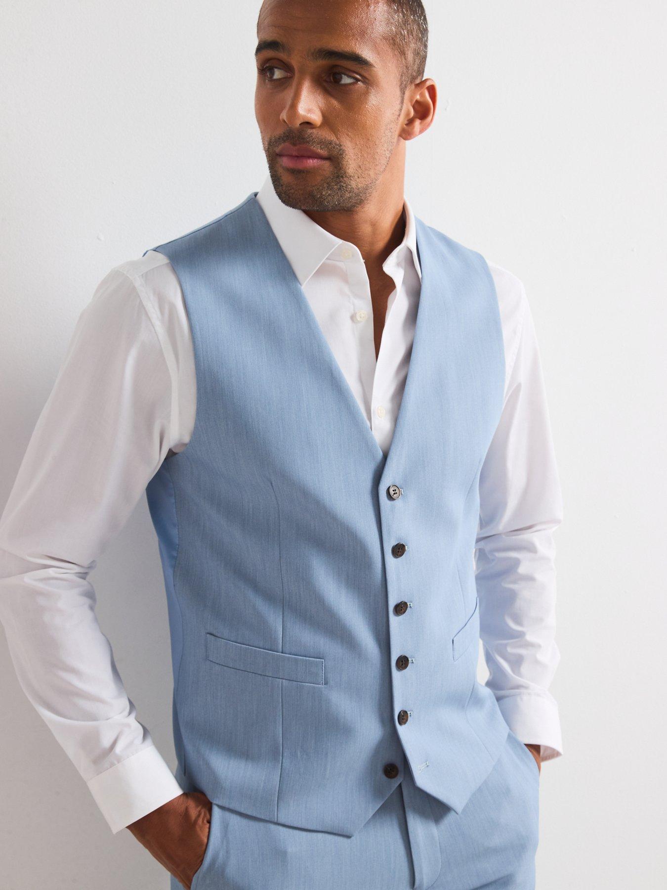 Skopes Beckett Standard Fit Waistcoat - Light Blue | Littlewoods