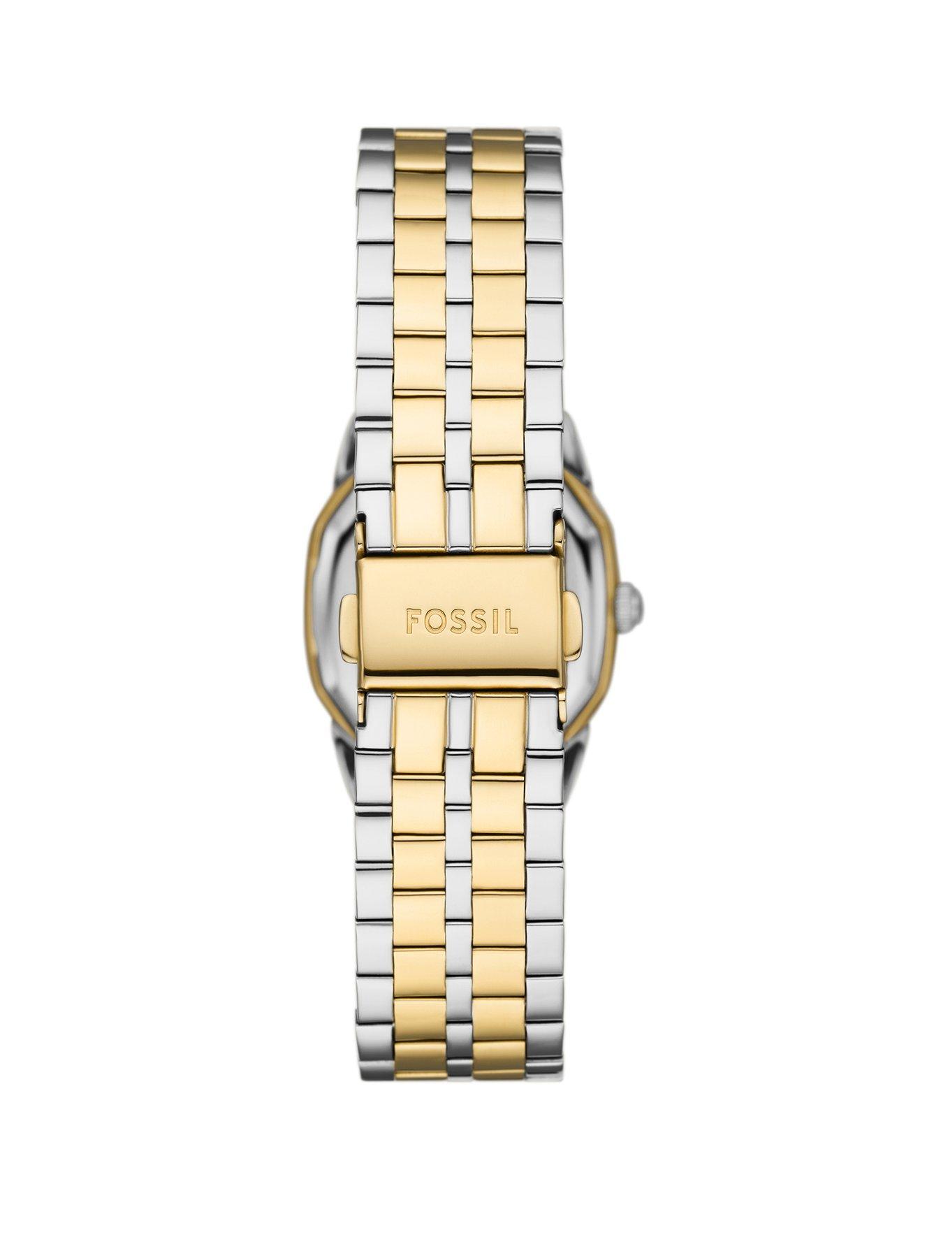 Fossil Women's Harlow 3-Hand, 2-Tone Stainless Steel Watch, ES5362 ...