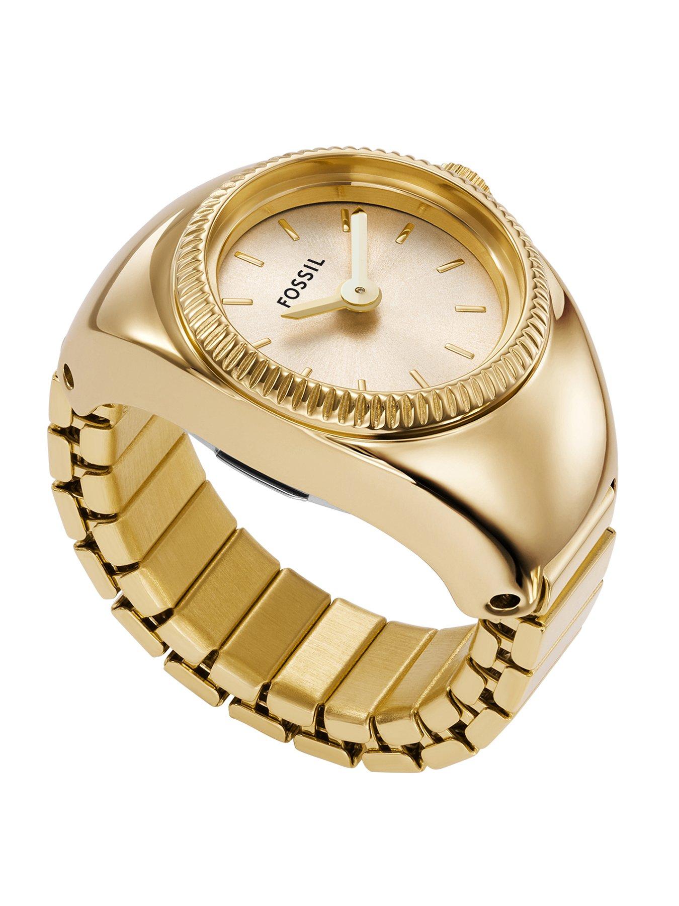 Fossil Women's Watch Ring Two-Hand, Stainless Steel Watch, ES5245 ...