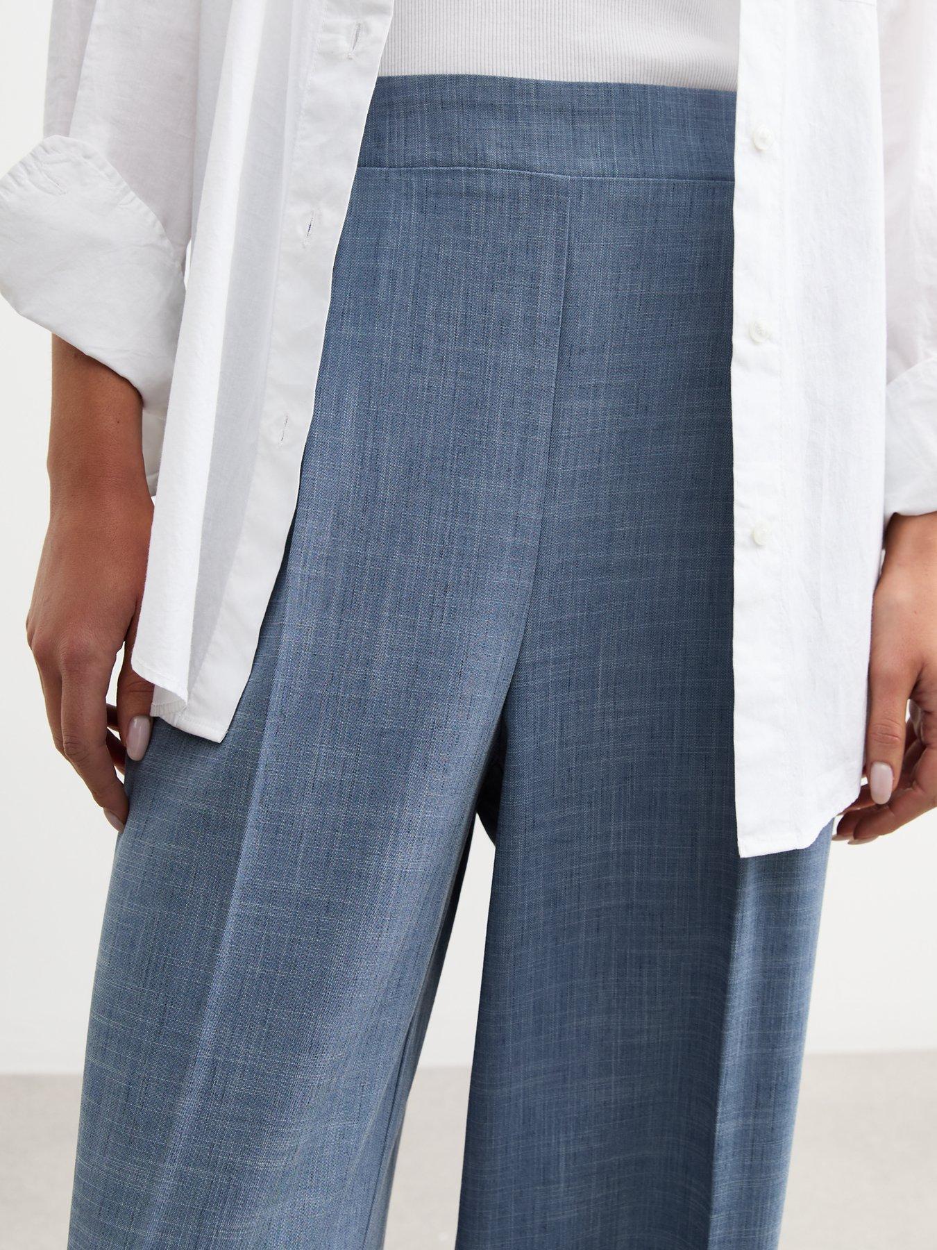 New Look Light Blue Pull On Tailored Trousers | Littlewoods