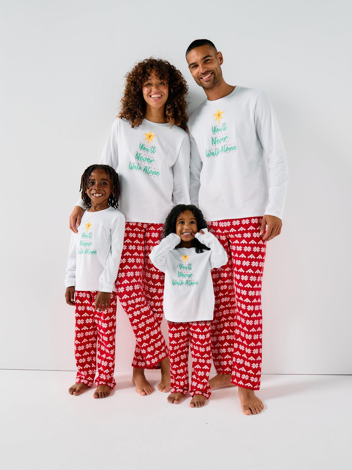 Liverpool FC Mens Family Christmas LFC You'll Never Walk Alone PJ - Red ...