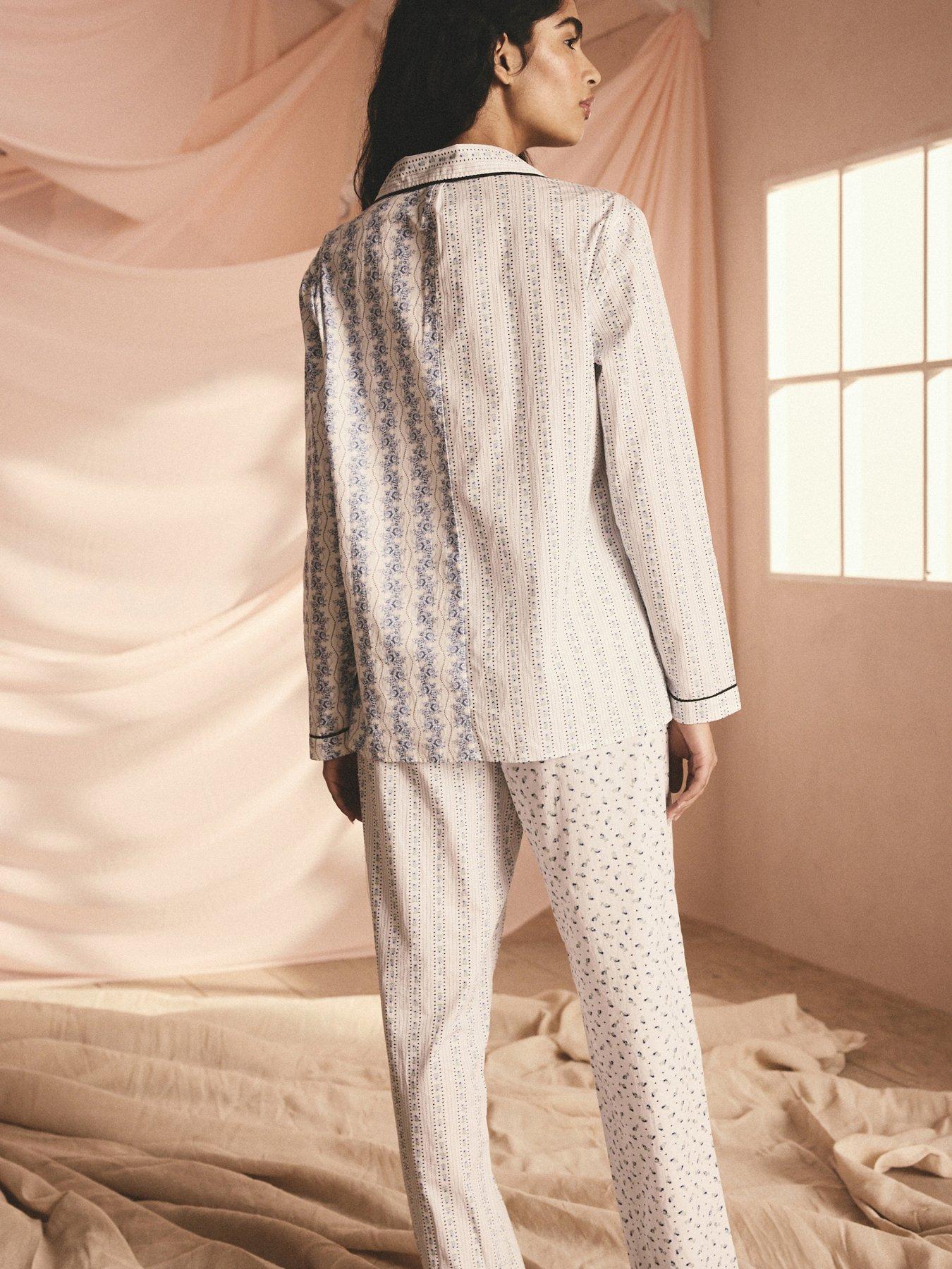 Cath Kidston Print Mix Button Up Pyjamas - Blue | Littlewoods