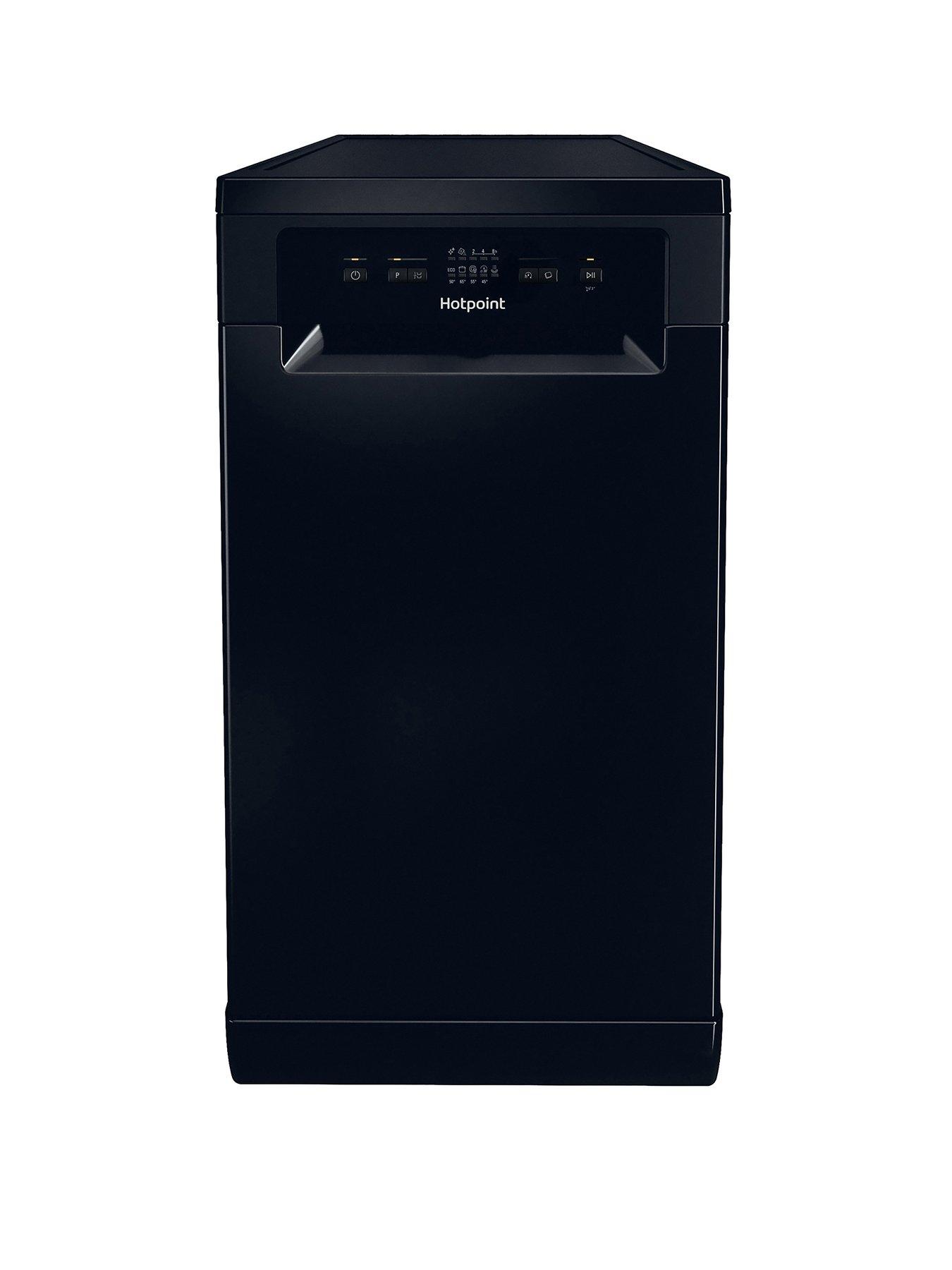 Hotpoint HP2FE10CS90BUK Freestanding Slimline Dishwasher - Black ...
