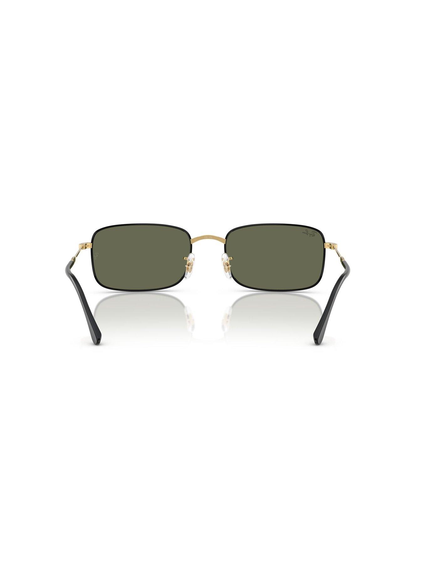 Ray-Ban RB3746 Rectangle Sunglasses- Black/Gold | Littlewoods