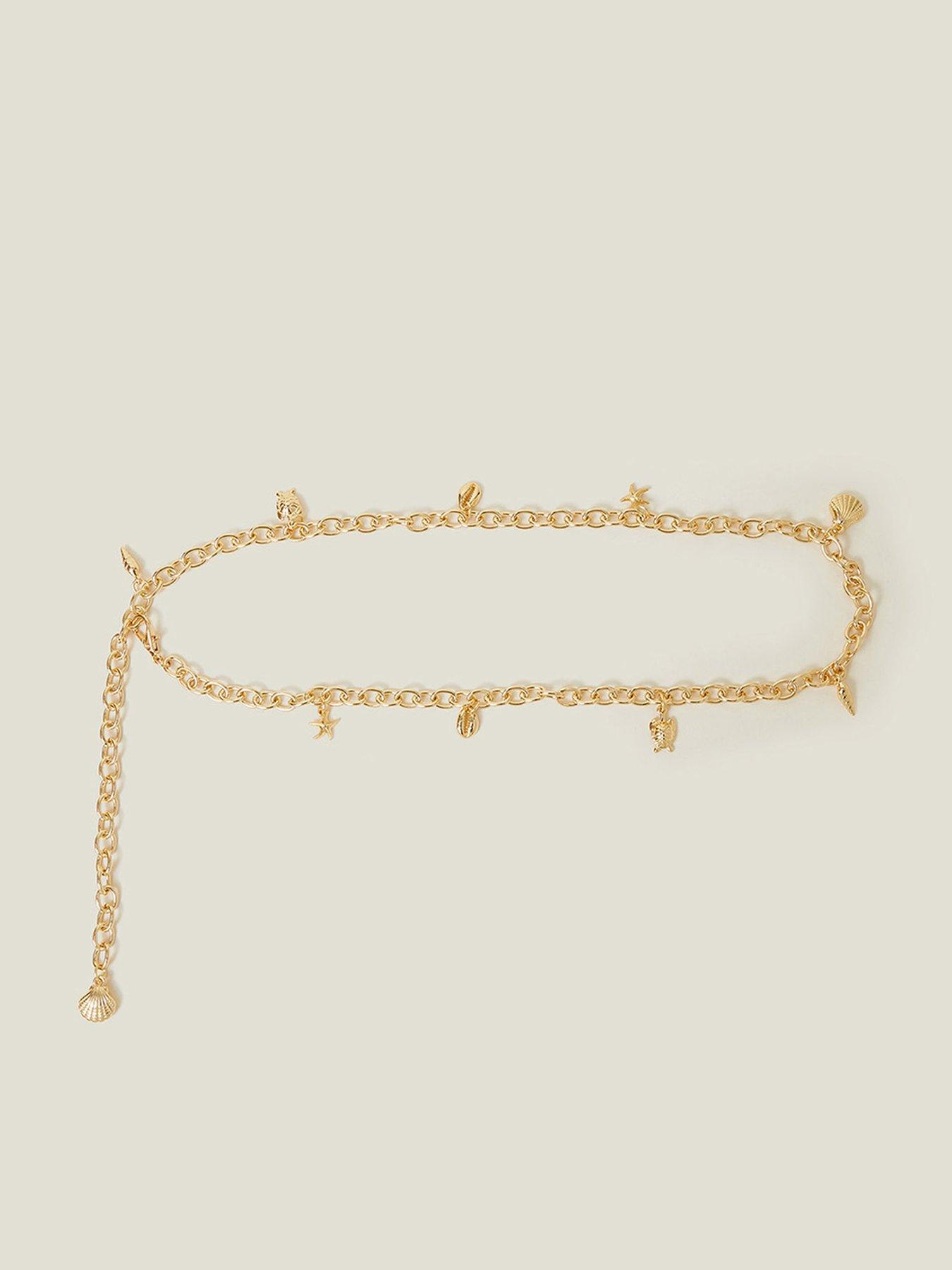 Monsoon Shell Chain Belt - Gold | littlewoods.com