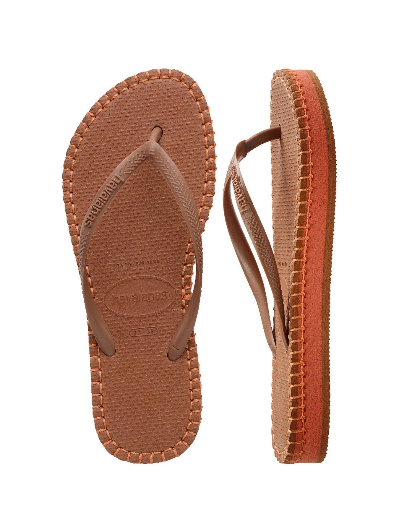 Havaianas Slim Flip Flop Flatform Loop - Rust | Littlewoods