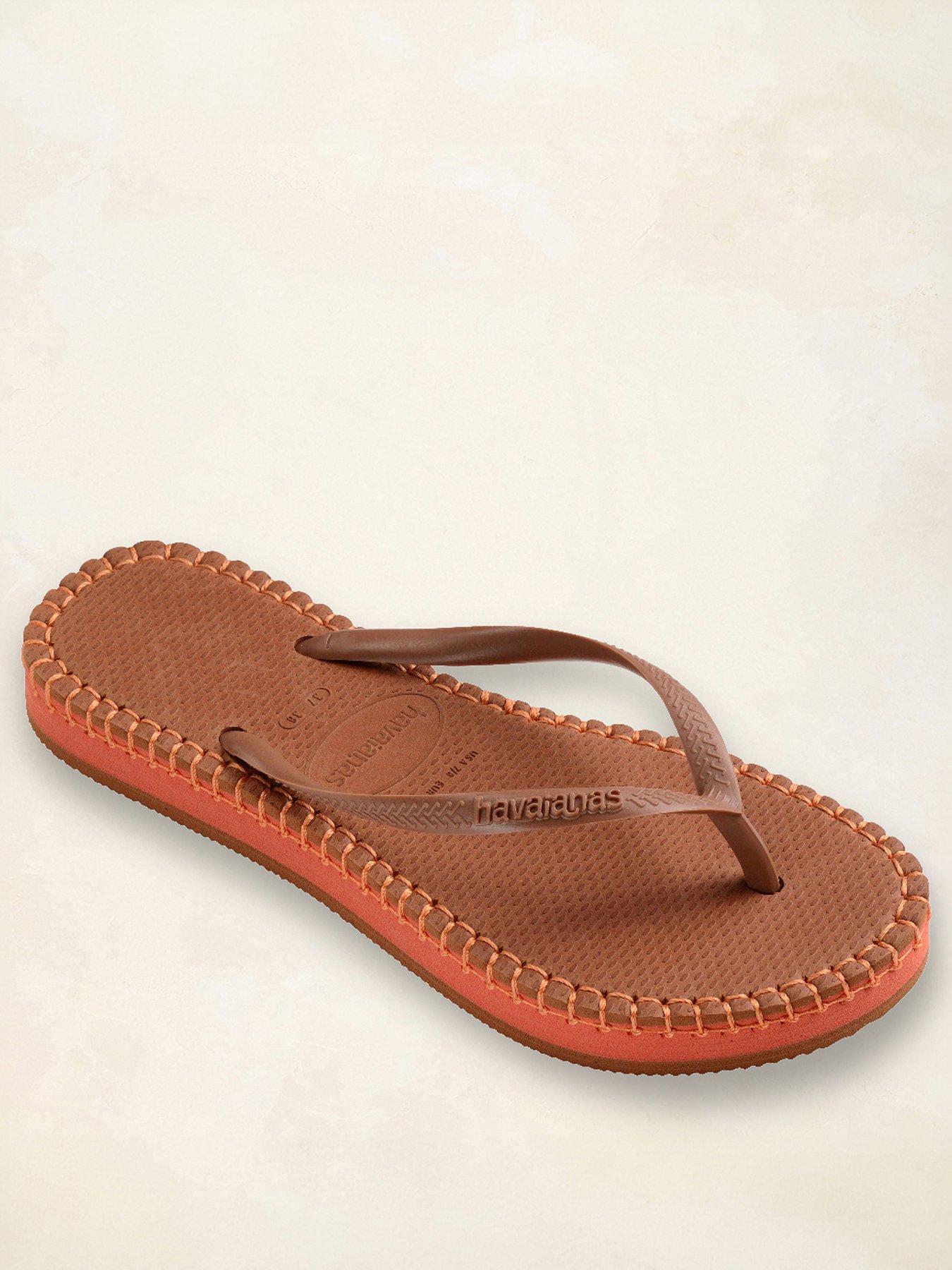 Havaianas Slim Flip Flop Flatform Loop - Rust | Littlewoods