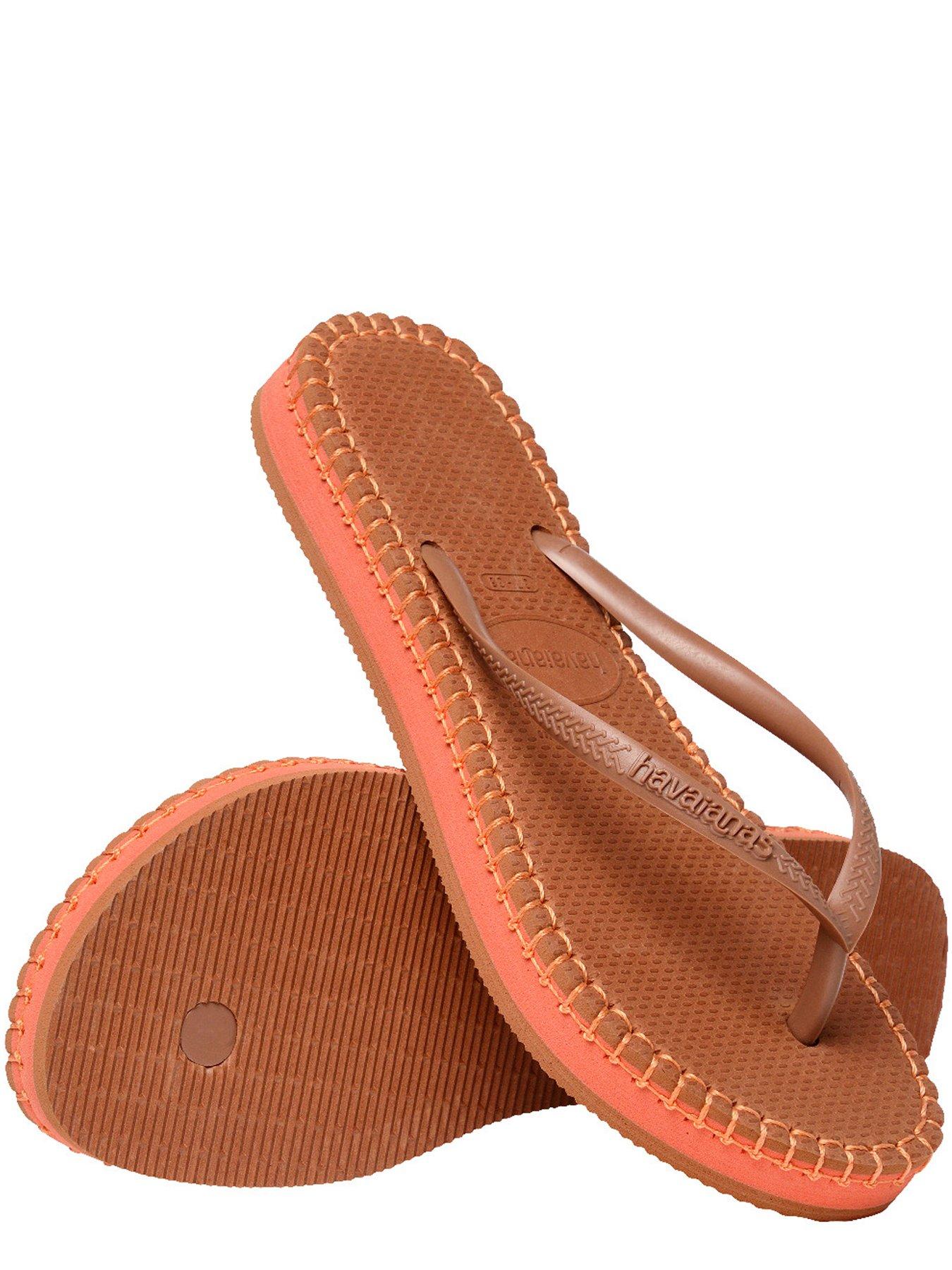 Havaianas Slim Flip Flop Flatform Loop - Rust | Littlewoods